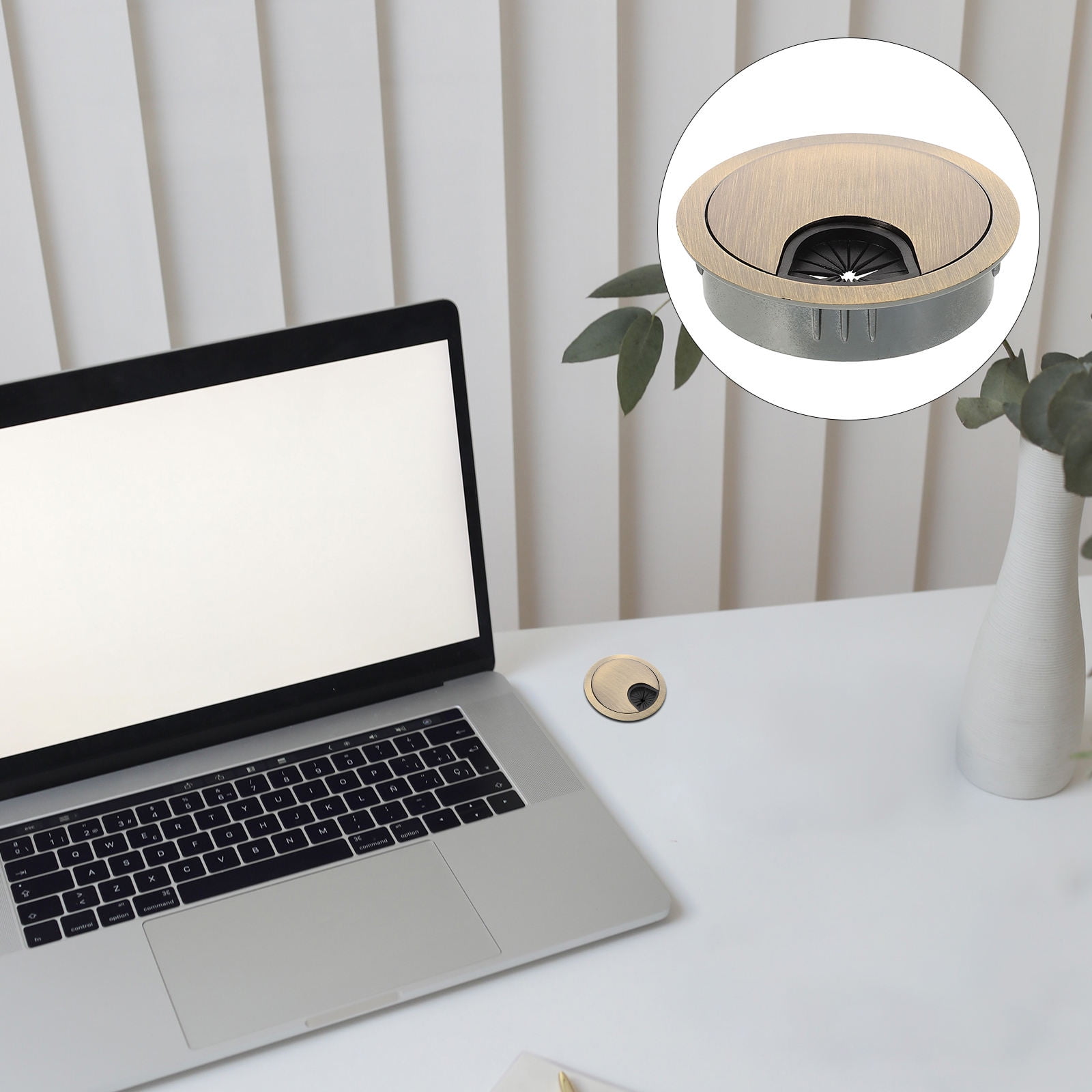 HEMOTON 2Pcs Desk Wire Grommet Computer Table Cable Hole Cover Wire ...