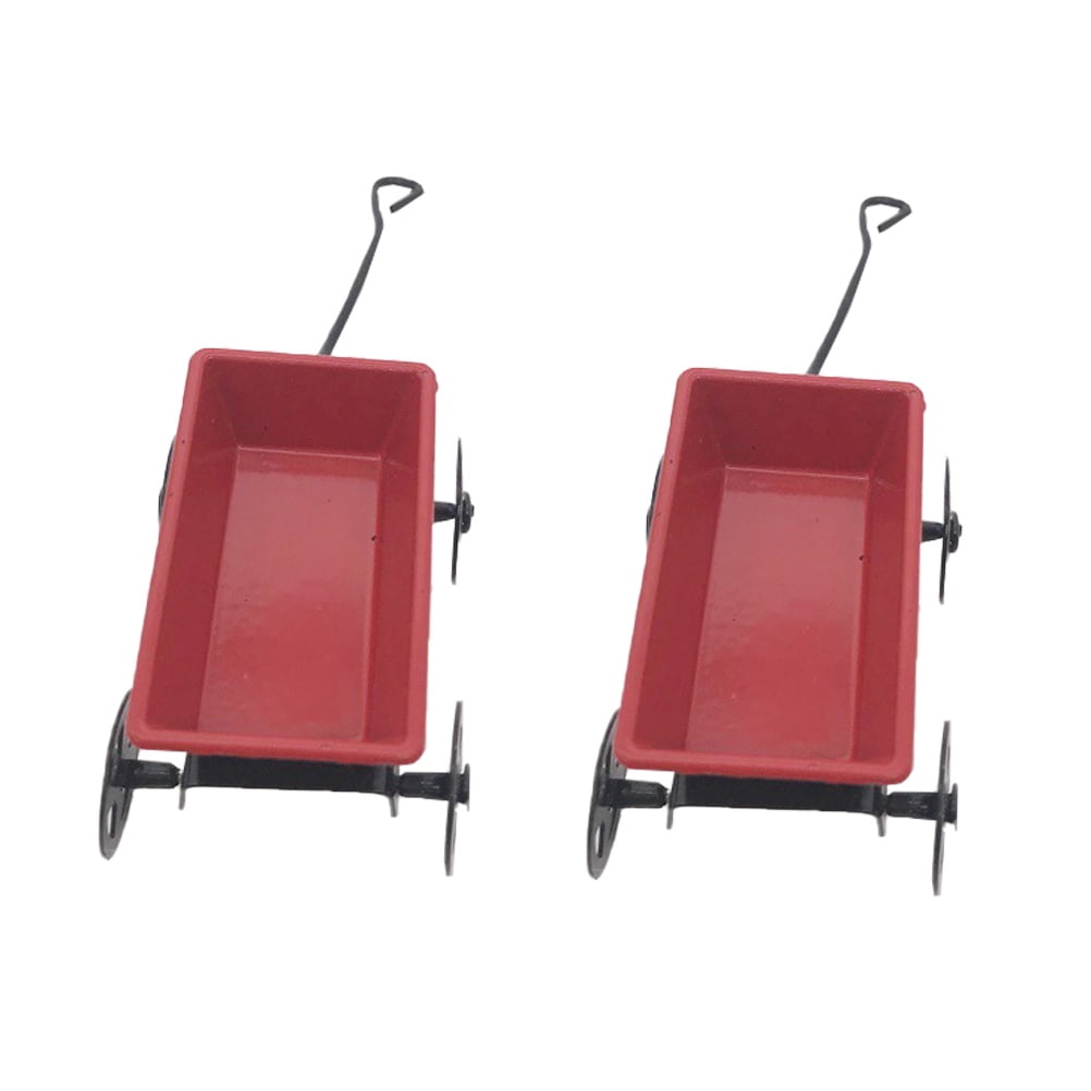 ORDDIART Dollhouse Garden Accessories Red 2Pcs 1.4X0.8X0.8In Iron ...