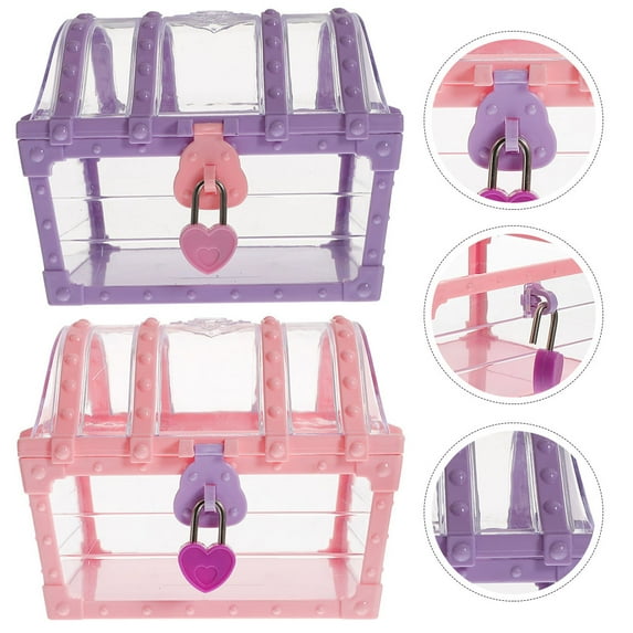 HEMOTON 2Pcs Treasure Box for Classroom Use Plastic Material with ...