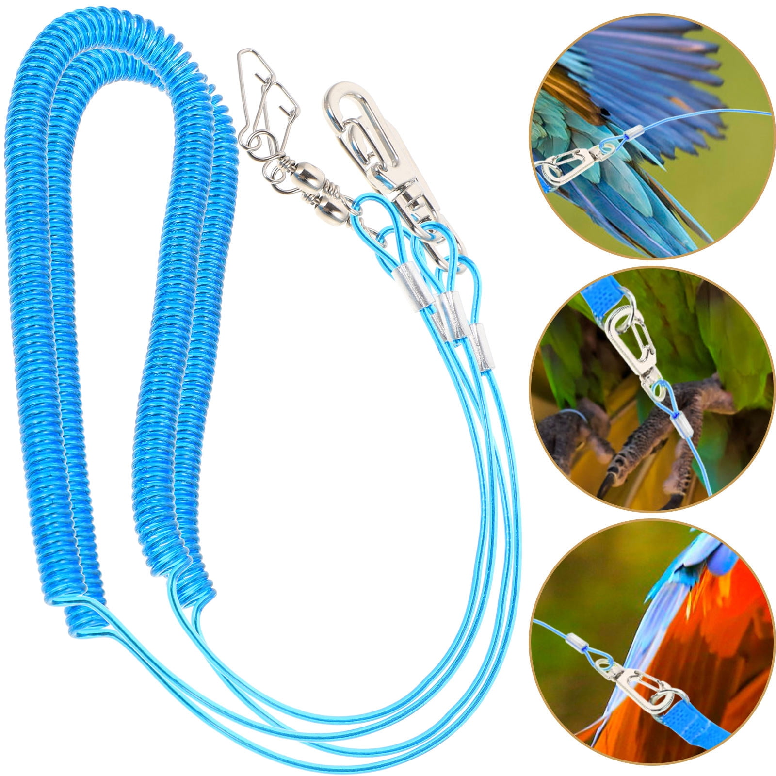 HEMOTON 2Pcs Wearresistant Parrot Harness Outdoor Bird Leash Sturdy ...