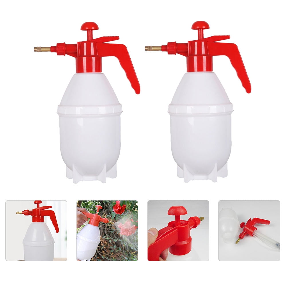 HEMOTON 2pcs 0.8L Plastic Spray Bottle Pressure Watering Can Handheld ...