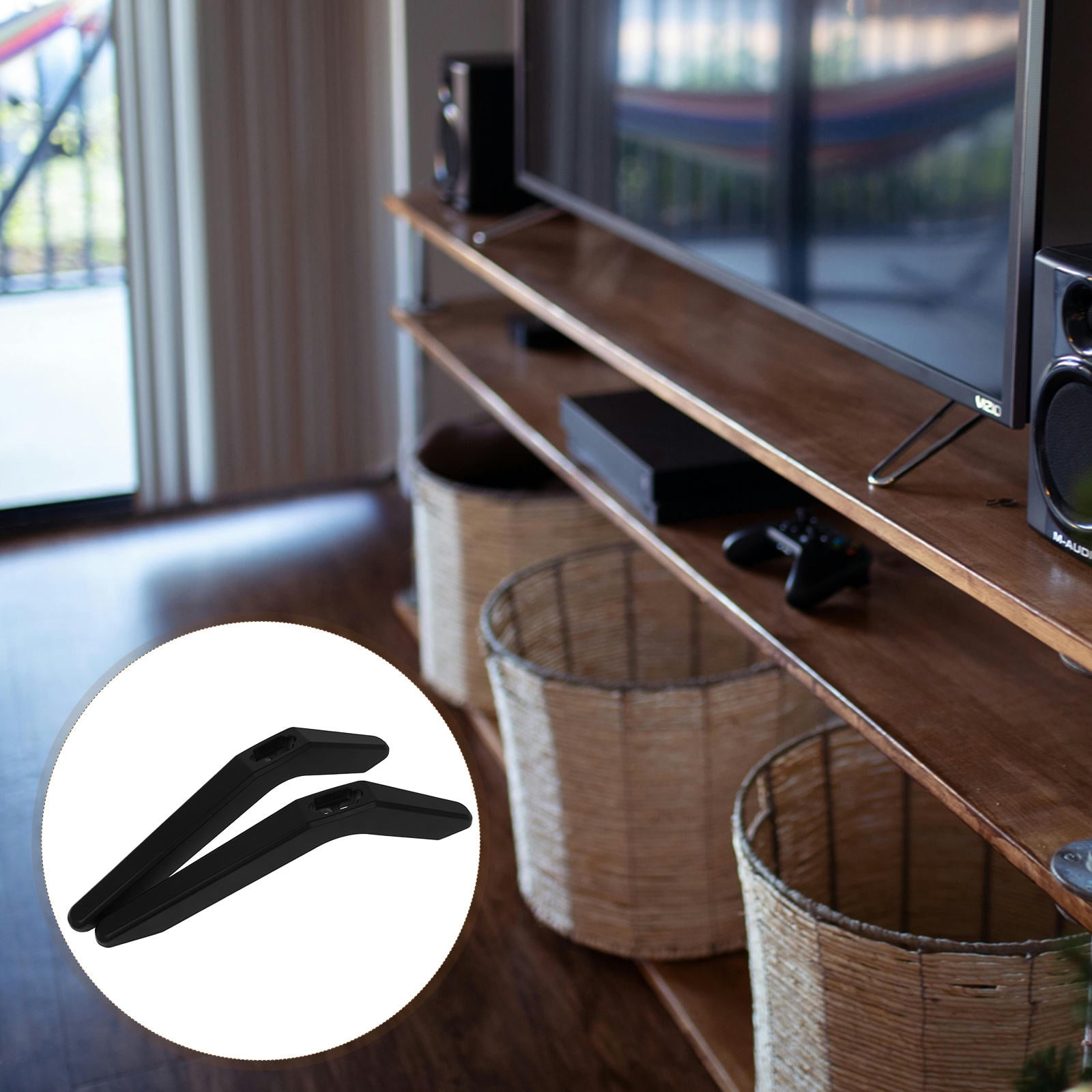 HEMOTON 2pcs Adjustable Monitor Riser Stand Base Mount Holder For Desk ...