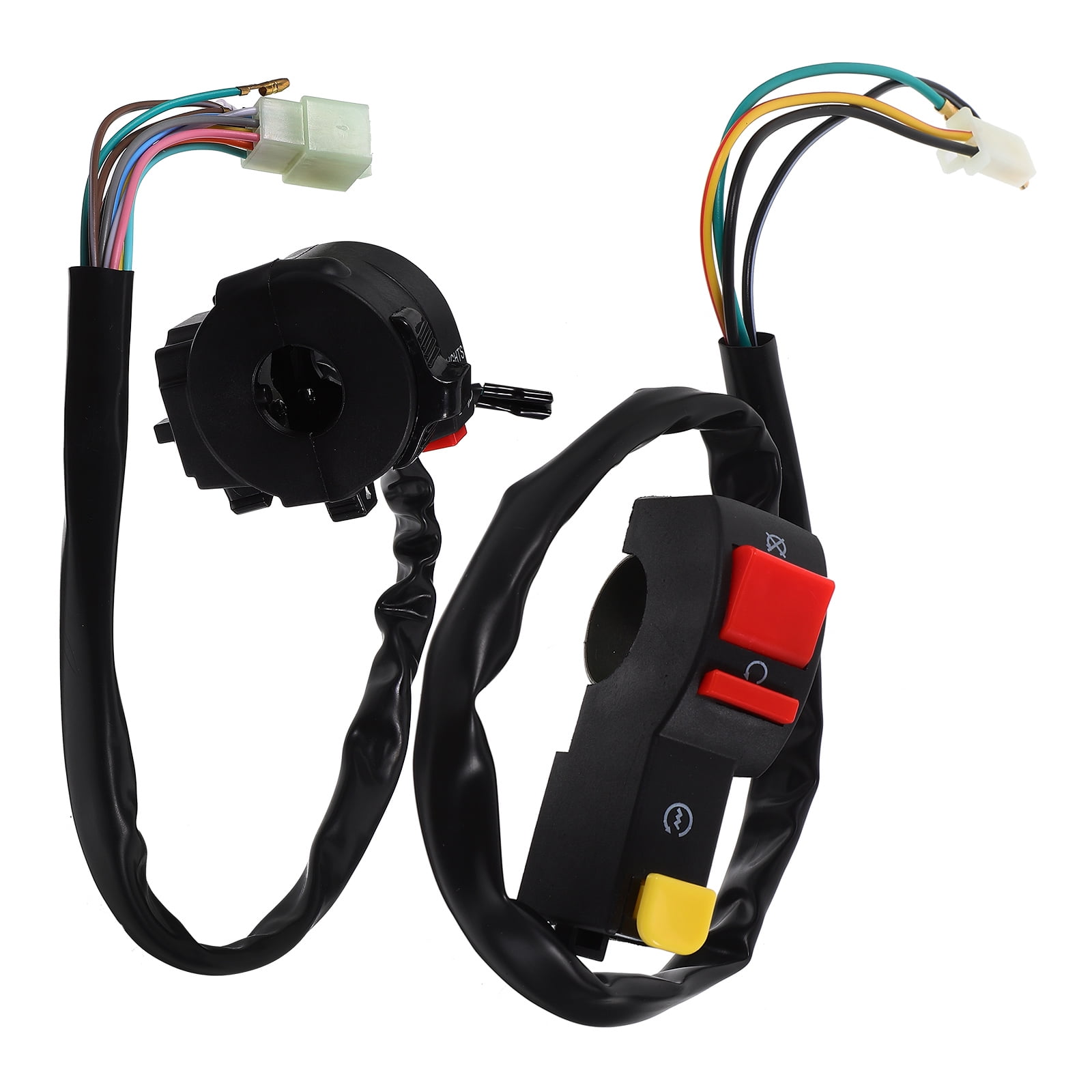 HEMOTON 2pcs Handlebar Switch Horn Button Motorbike Modification Switch Handlebar Push Button ...
