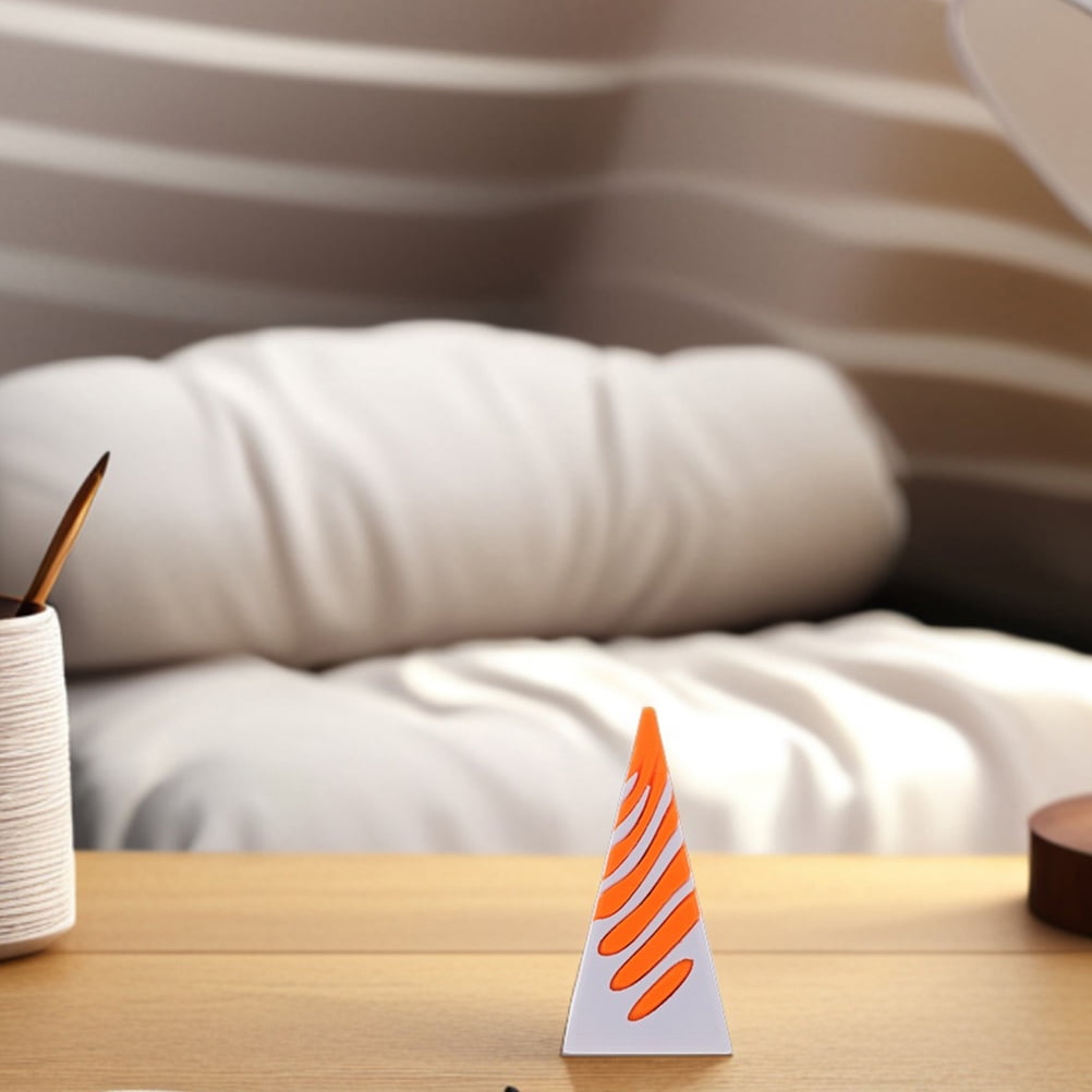 HEMOTON 2pcs Impossible Pyramid Sculpture 3d Printing Spiral Cone Desk ...