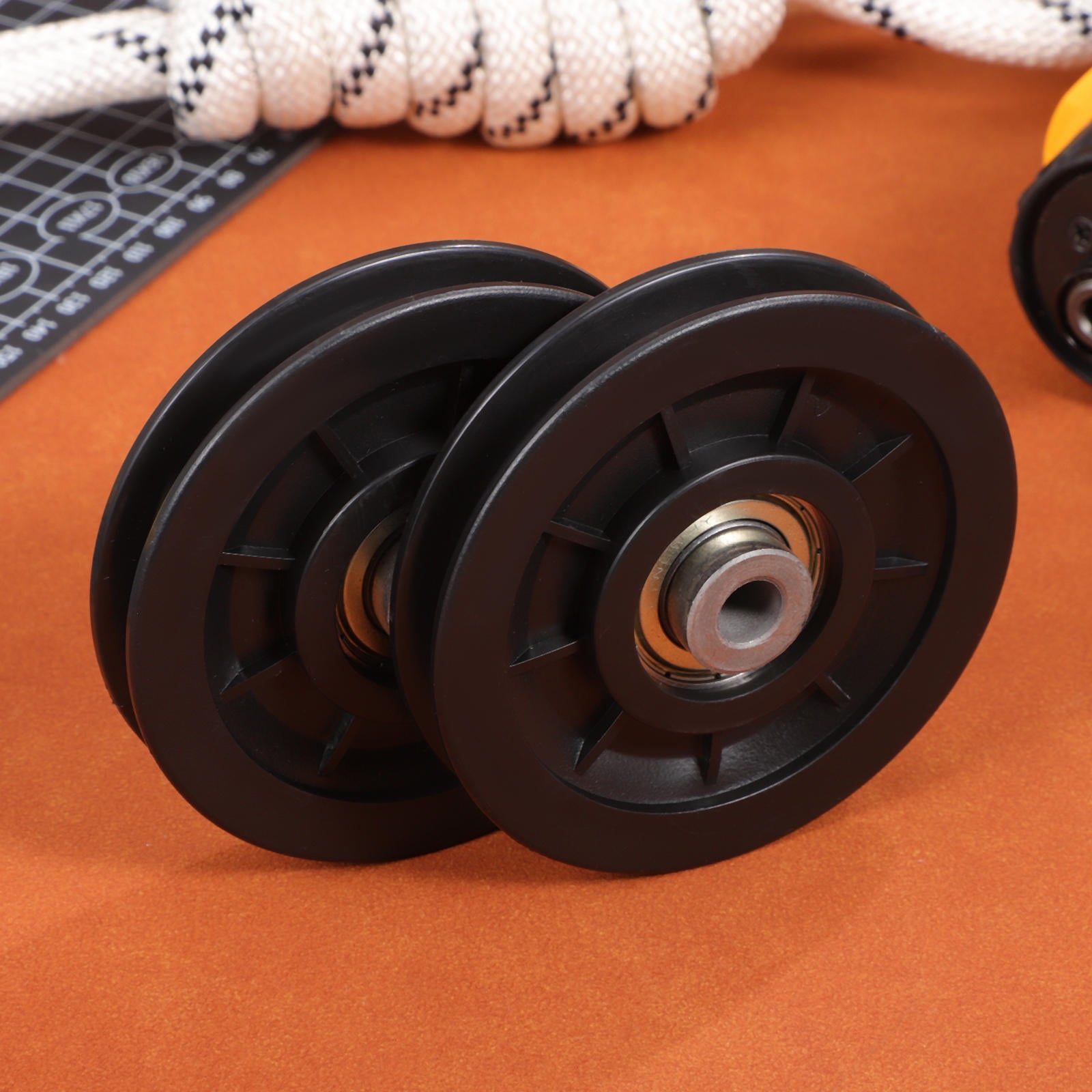 HEMOTON 2-Pack Heavy-Duty Pulley Wheels Replacement for Exercise ...