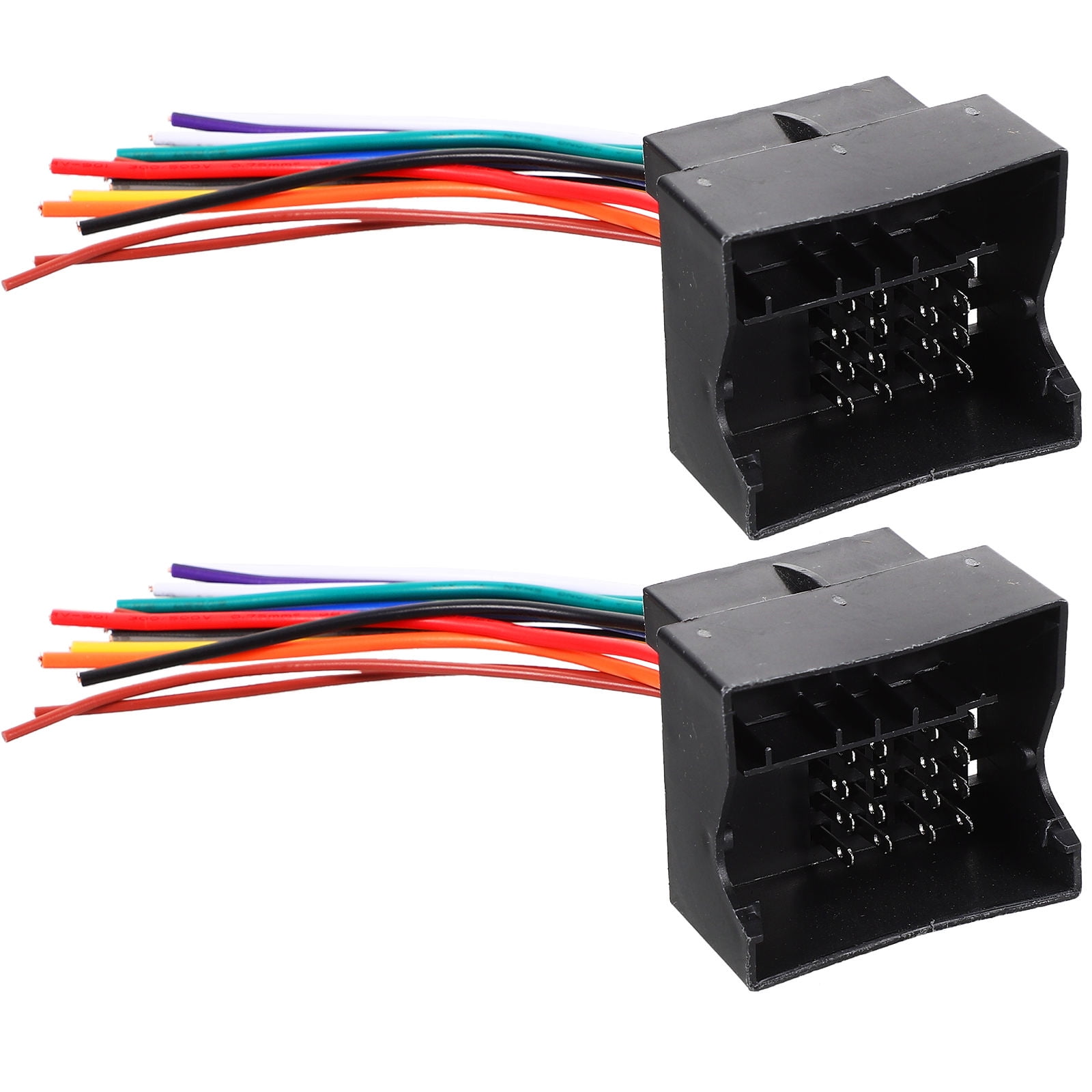 HEMOTON 2pcs Radio Harness Perfect Match Wire Harness For Car Stereo ...
