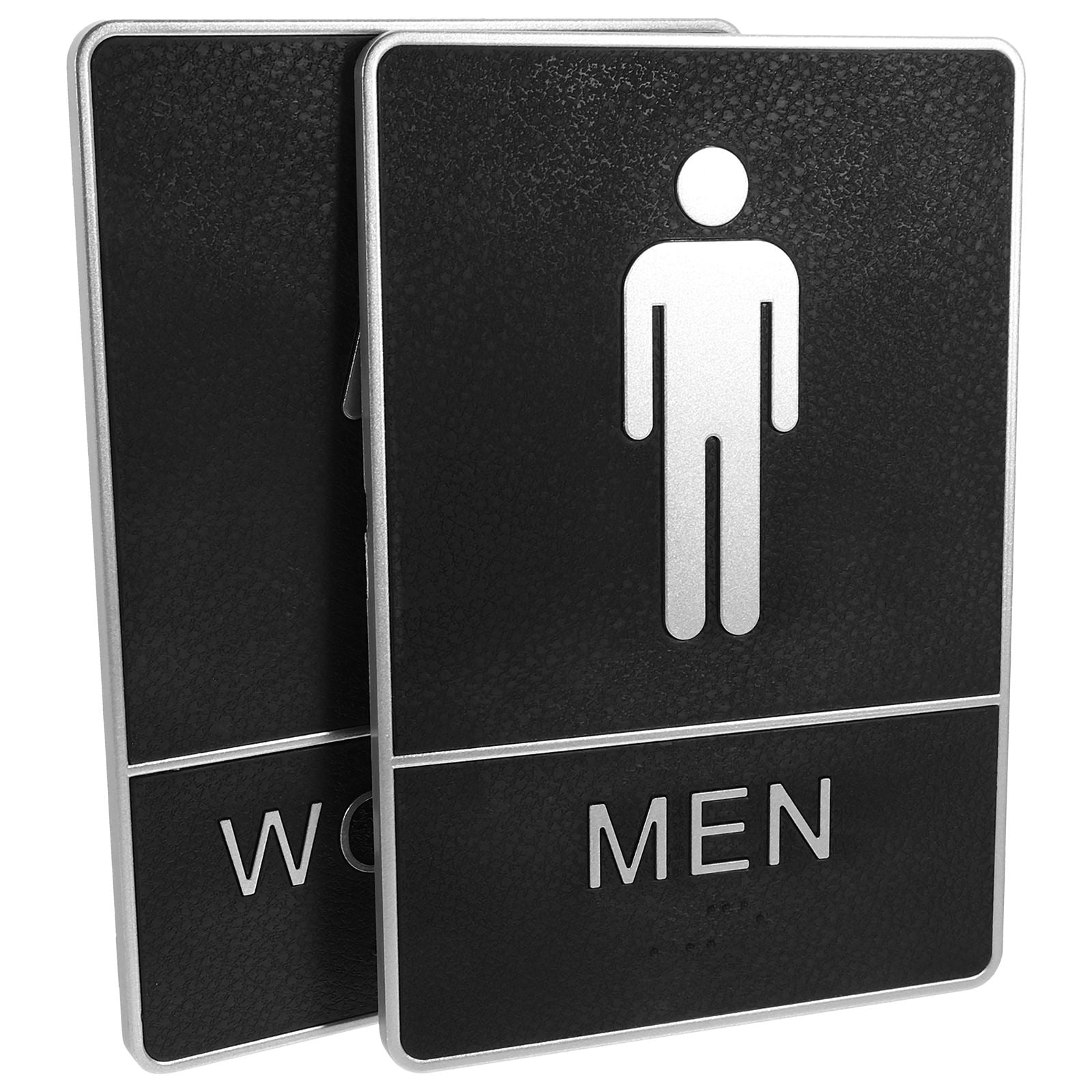 HEMOTON 2pcs Self-adhesive Toilet Sign Plastic Restroom Door Sign Men ...