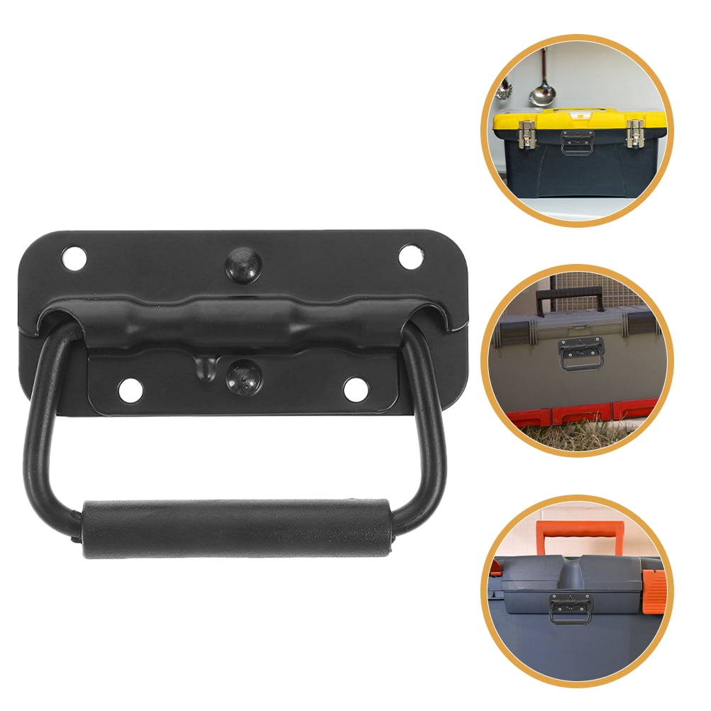 HEMOTON 2pcs Spring Loaded Folding Handles for Wooden Boxes Tool Chests ...