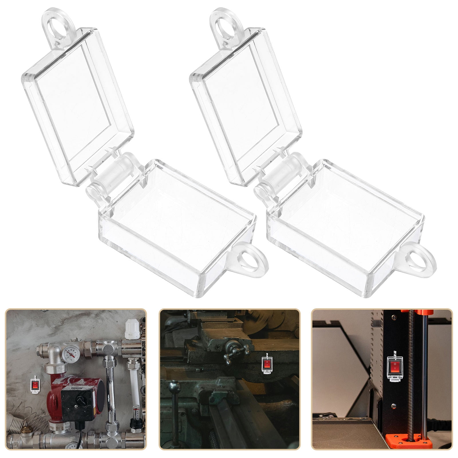 HEMOTON 2pcs Switch Covers Clear Rocker Switch Protection Cover Easy ...