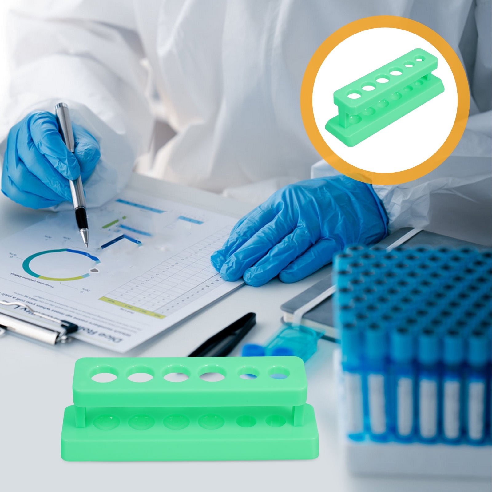 HEMOTON 2pcs Test Tube Rack Vial Holder Laboratory Test Tube Holder ...