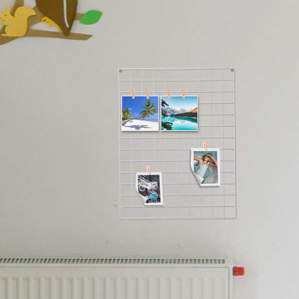 HEMOTON 2pcs Wire Wall Grid for Photos Wire Wall Grid Photo Grid Panel ...