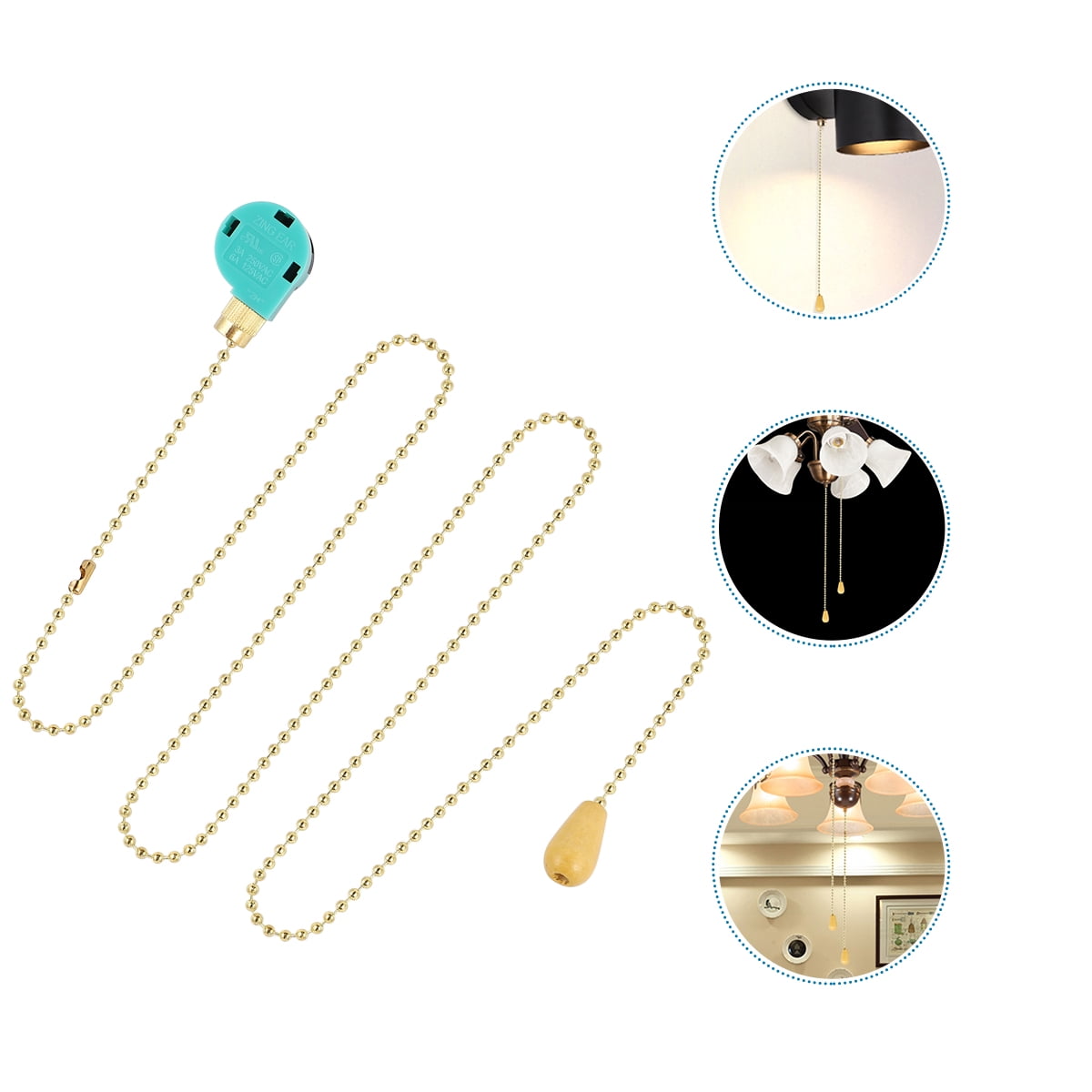 HEMOTON 3 Gears Ceiling Fan Pull-chain Replacement Control - Walmart.com