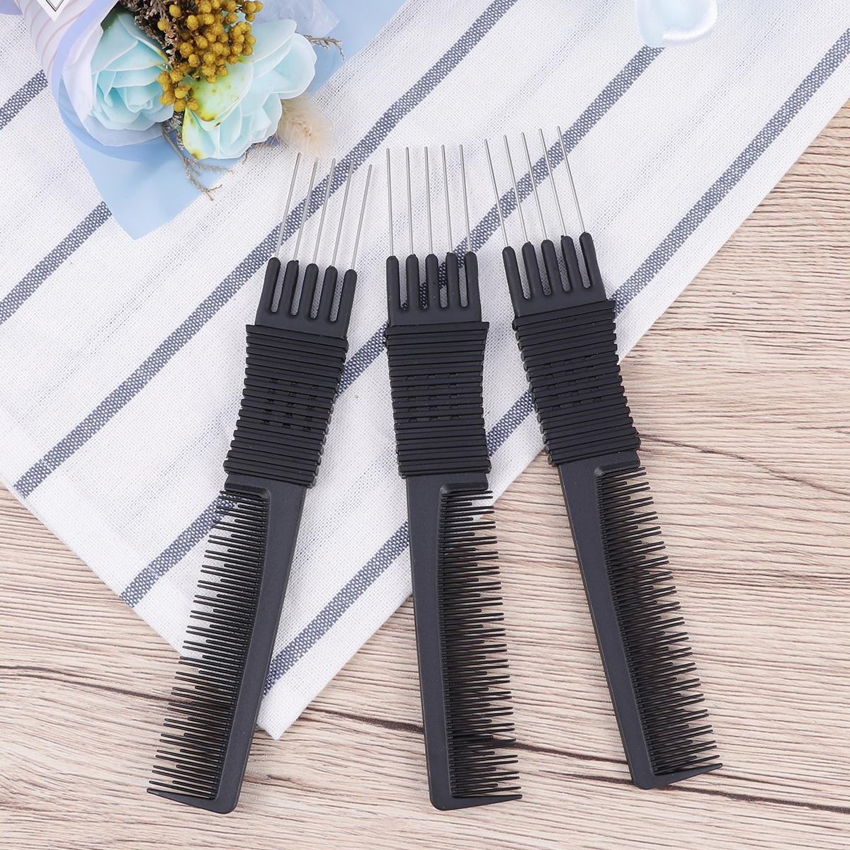 HEMOTON 3 Pcs Anti-static Haircut Comb Tooth Like Combs for Black Wire ...