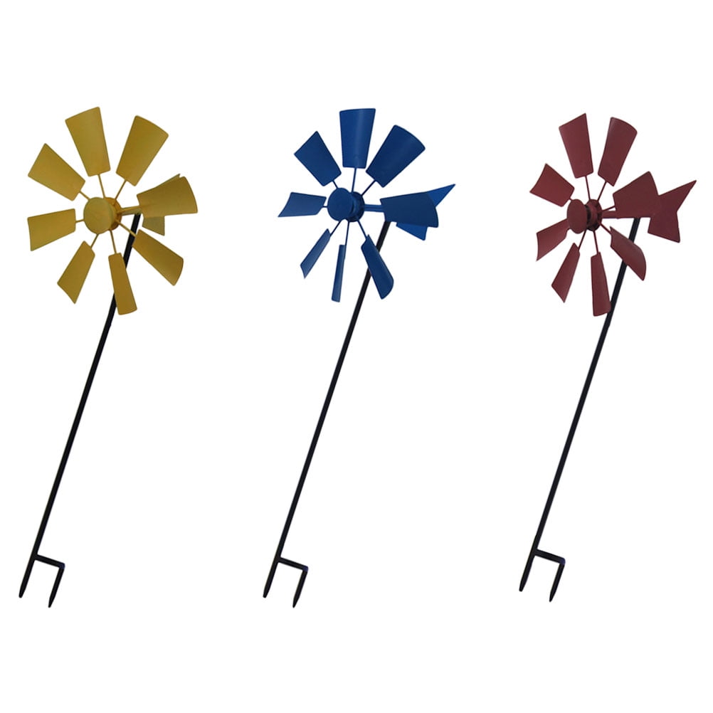 HEMOTON 3 Pcs Decorative Pinwheel Outdoor Landscape Windmill Decors ...