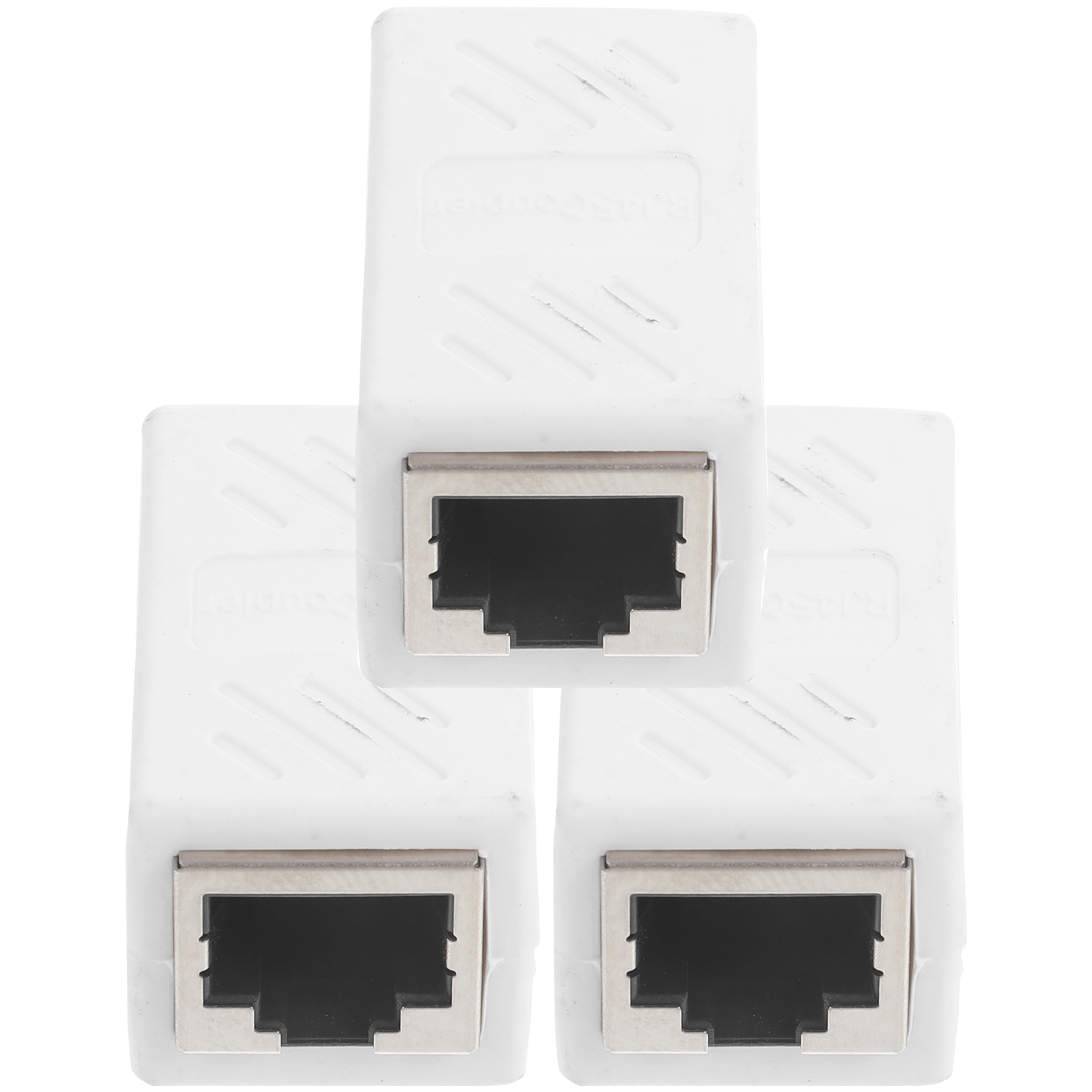 HEMOTON 3 Pcs Female to Ethernet Adapter Extender Cable Extension White ...