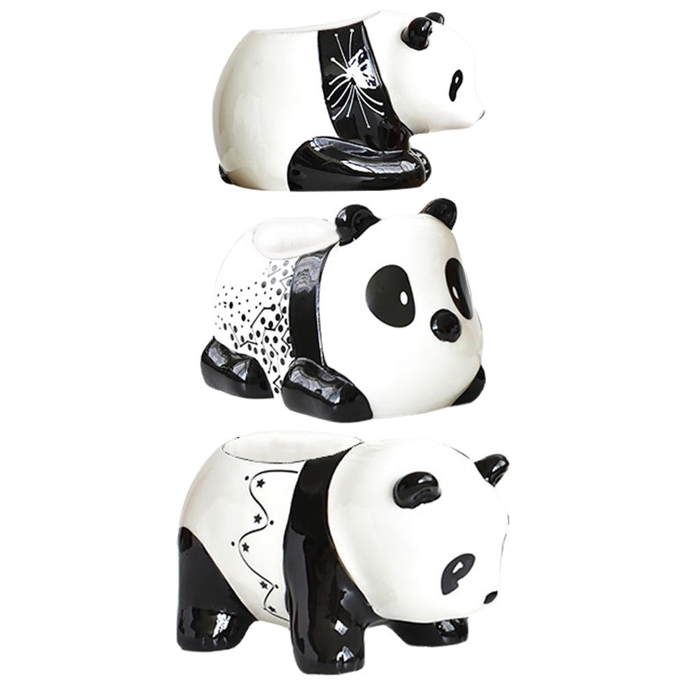 HEMOTON 3 Pcs Indoor Panda Succulent Pots Panda Planter 14X7.5X7.2CM ...