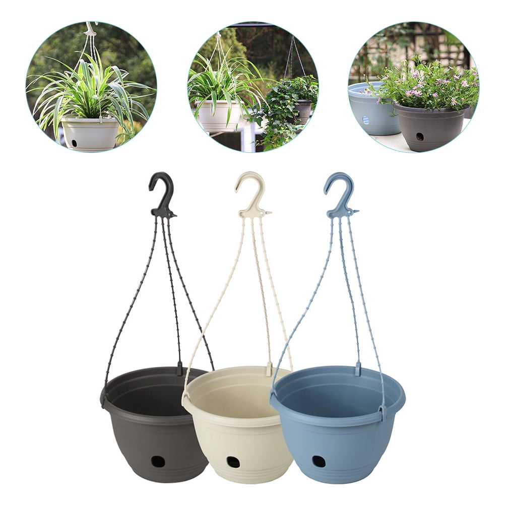 HEMOTON 3 Pcs Large Indoor Hanging Planter Flower Pot Holders Parlor ...