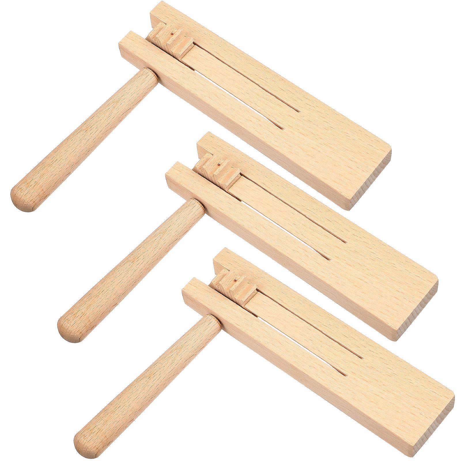 HEMOTON 3 Pcs Matraca Toys for Kids Wood Ratchet Party Baby Musical ...