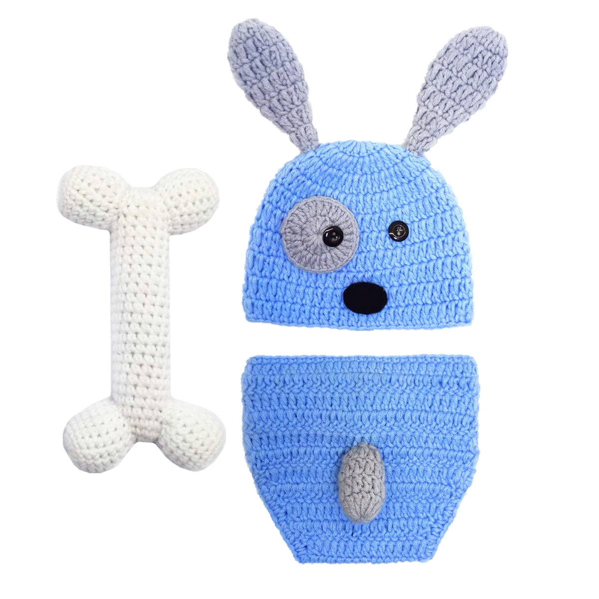 HEMOTON 3 Pcs Newborn Photography Outfits Puppy Modeling Clothes ...