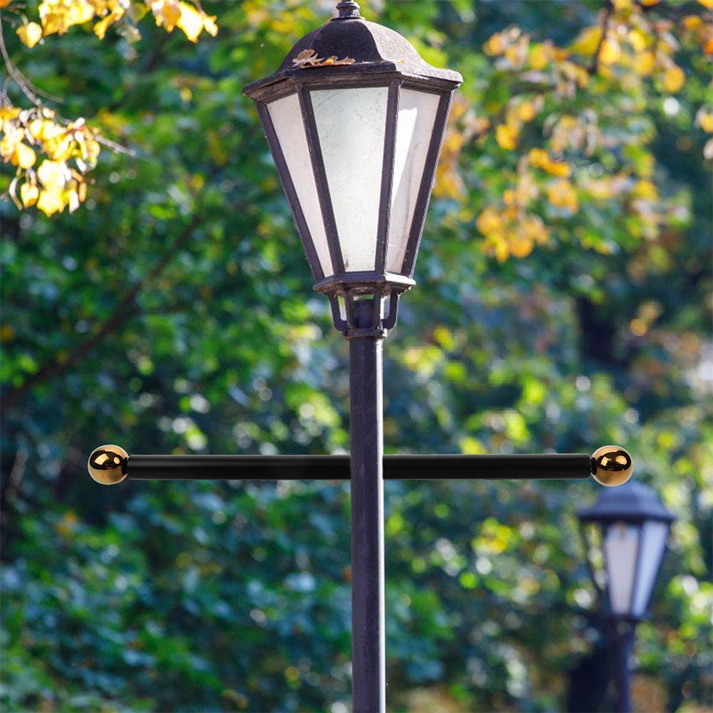 HEMOTON 3 Pcs Outdoor Garden Light Pole Office 56.00X3.50X3.50CM Black ...