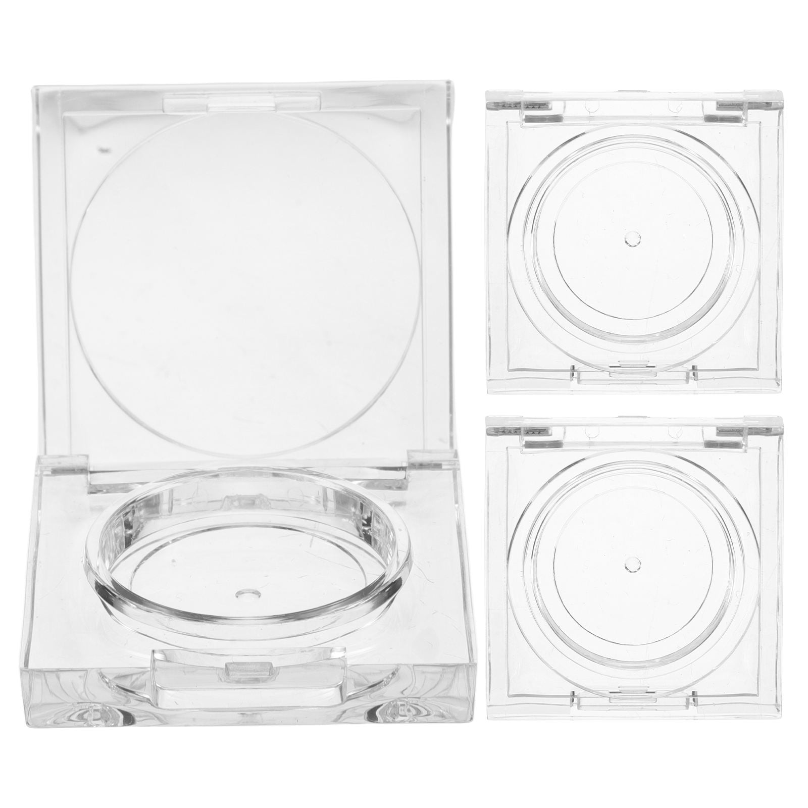 HEMOTON 3 Pcs Plastic Cosmetic Pot Jars Mini Empty Makeup Sample Boxes ...