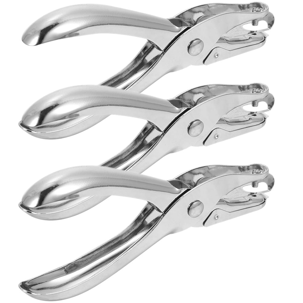 HEMOTON 3 Pcs Punch Pliers Manual Press Puncher Household Card Office ...