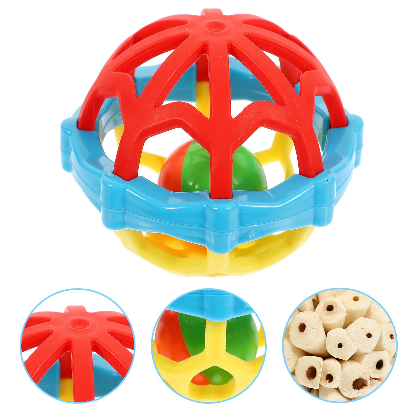 DEEPCRAFF Small Bird Toys Bird Balls Bright For Parakeets 3 Pcs 3.14X2 ...