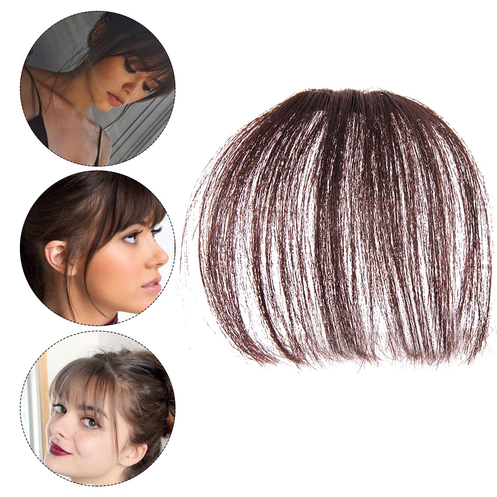 HEMOTON 3 Pcs Short Air Bangs Wig Hair Decorations Pieces Women's ...