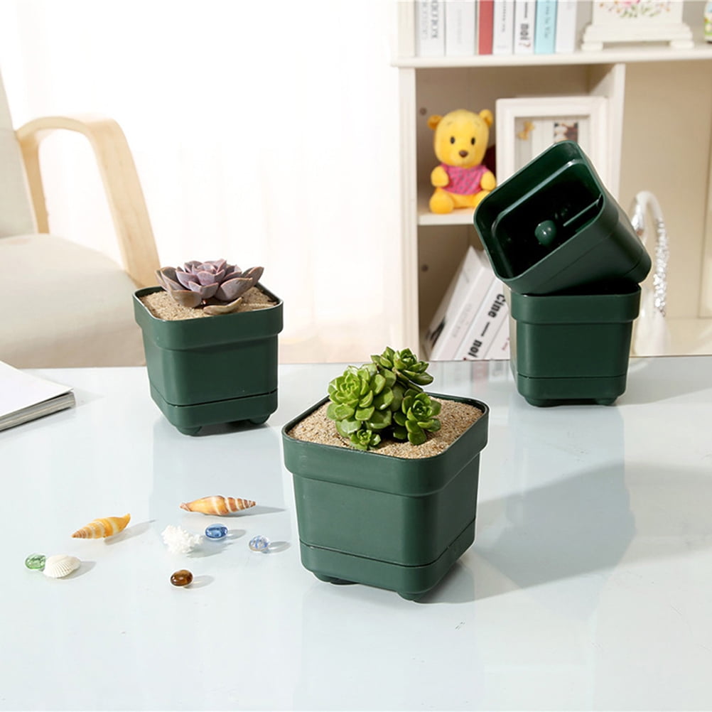 HEMOTON 3 Pcs Water Storage Flower Pot Plant Pots with Drainage Holes ...