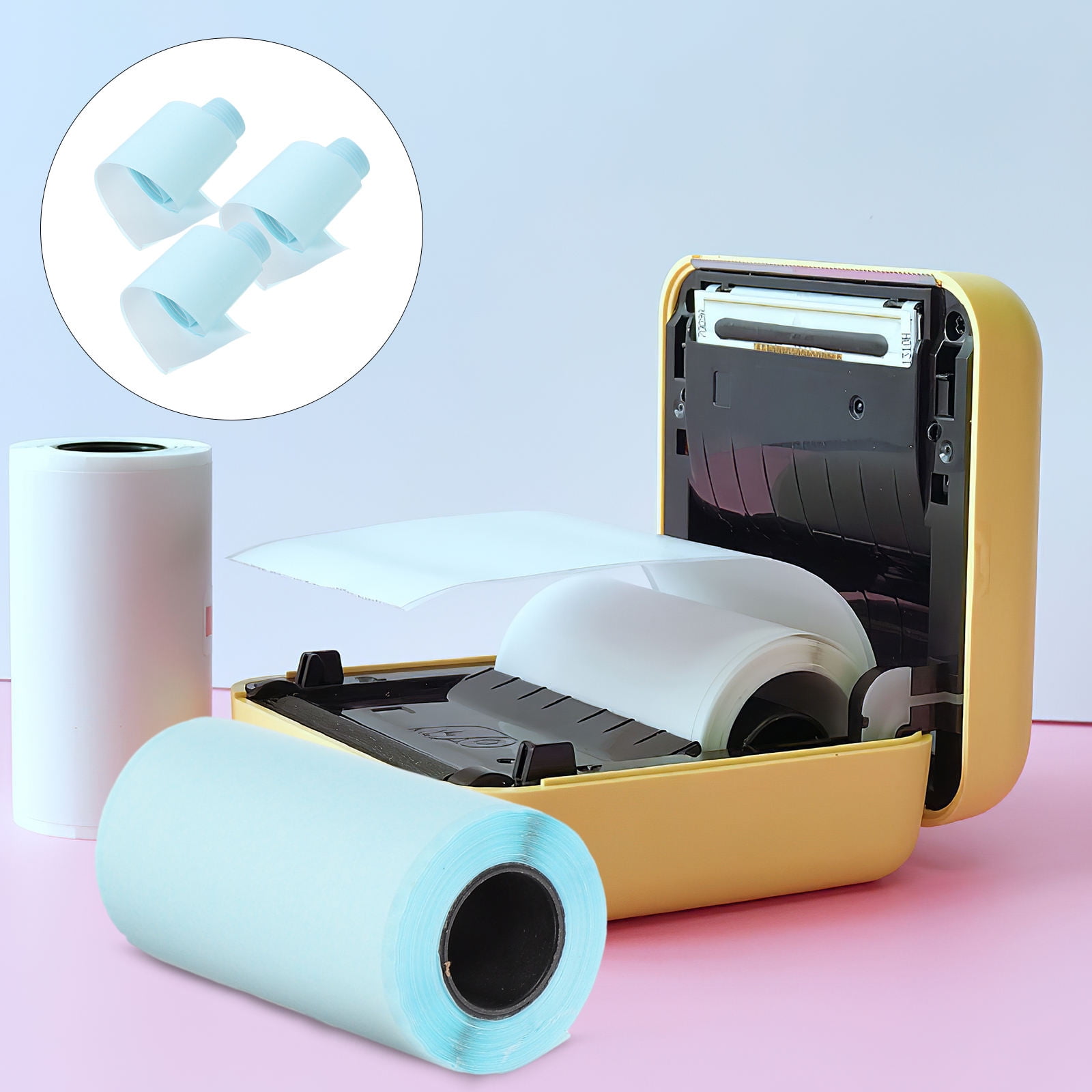 HEMOTON 3 Rolls Thermal Labels Self Adhesive Thermal Printer Stickers ...