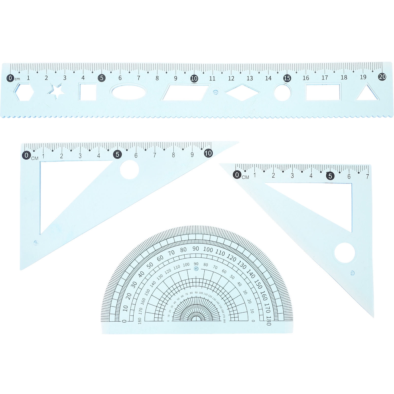 HEMOTON 3 Sets Ruler with Inches and Centimeters Drawing Student ...