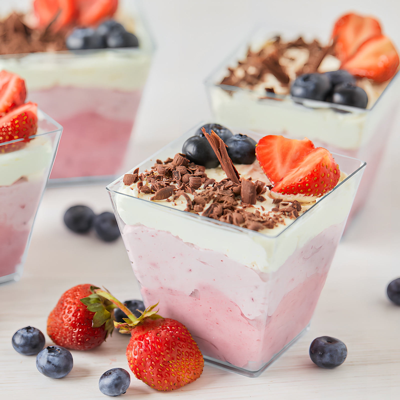 HEMOTON 30 Pcs Clear Dessert Cups With Spoons Chocolate Pudding Cups ...