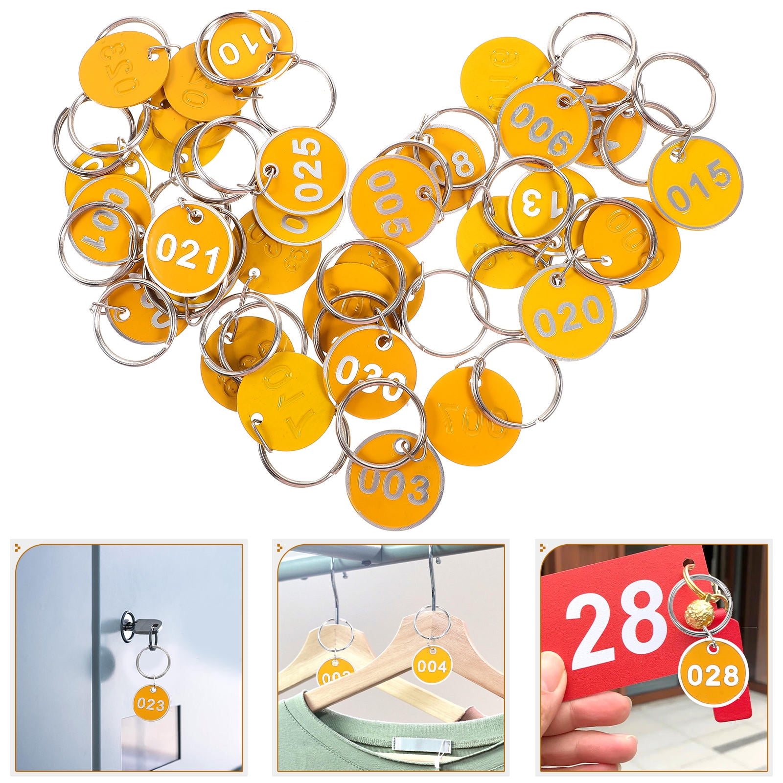 HEMOTON 30 Pcs Key Tags Number for Identification Hanging Luggage ...