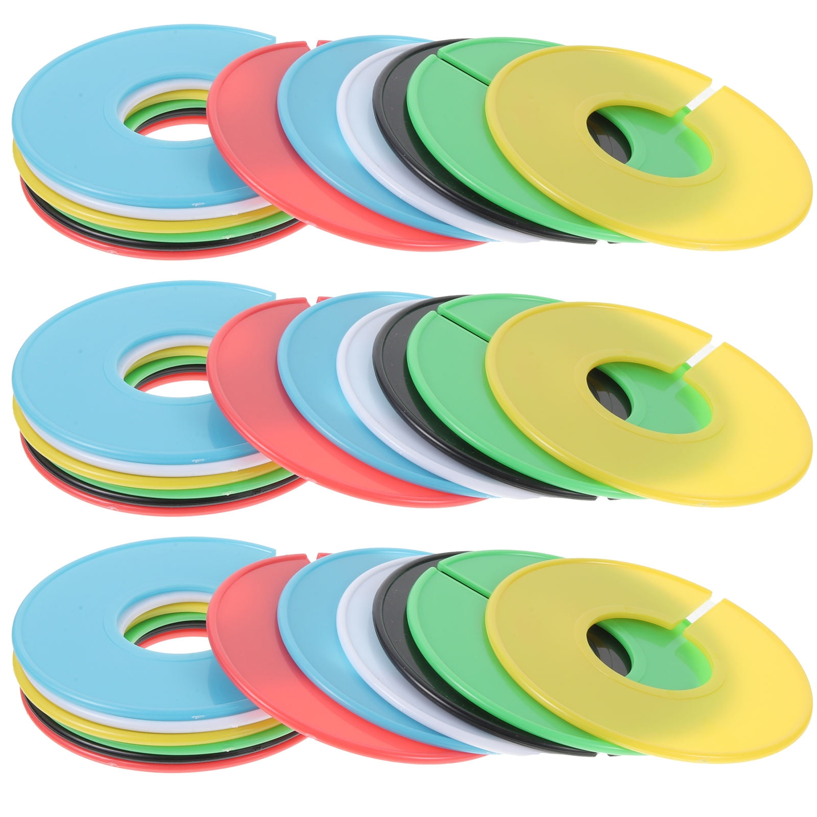 HEMOTON 30 Pcs Plastic Clothing Size Dividers Round Closet Dividing ...