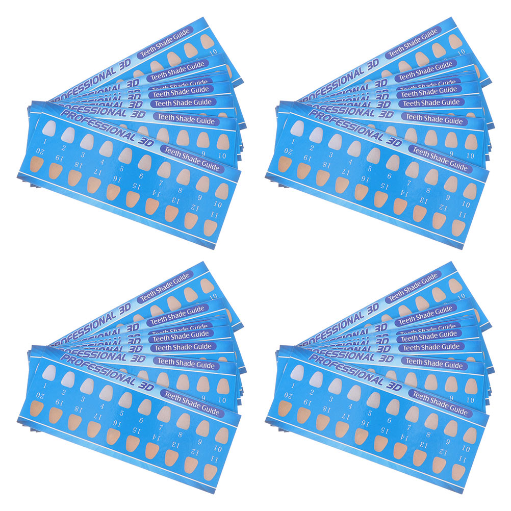 HEMOTON 30 Pcs Tooth Color Chart Dentistry Things Teeth Whitening ...