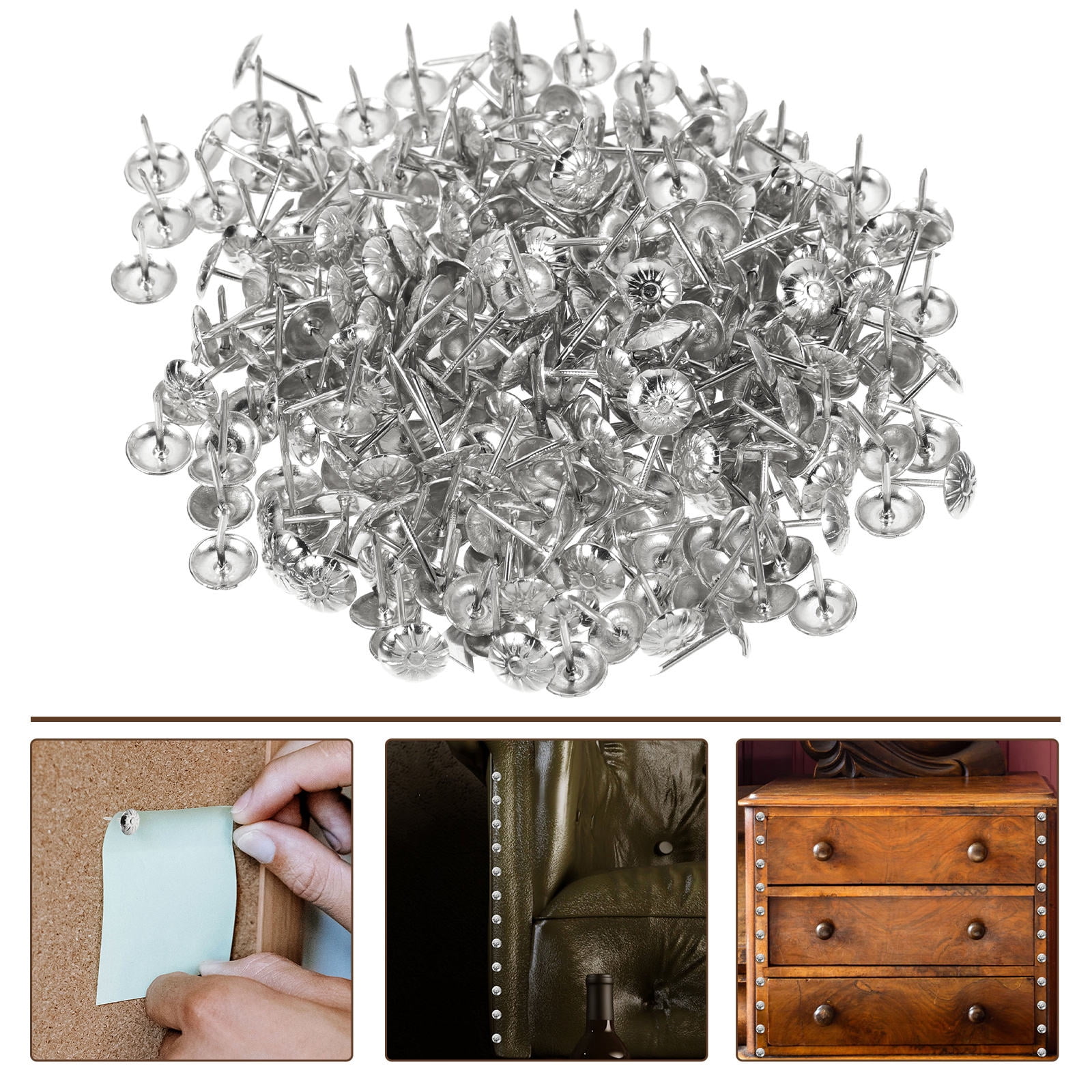 HEMOTON 300 Pcs Pin Tacks Soft Bag for Decorating Sofa DIY Home ...