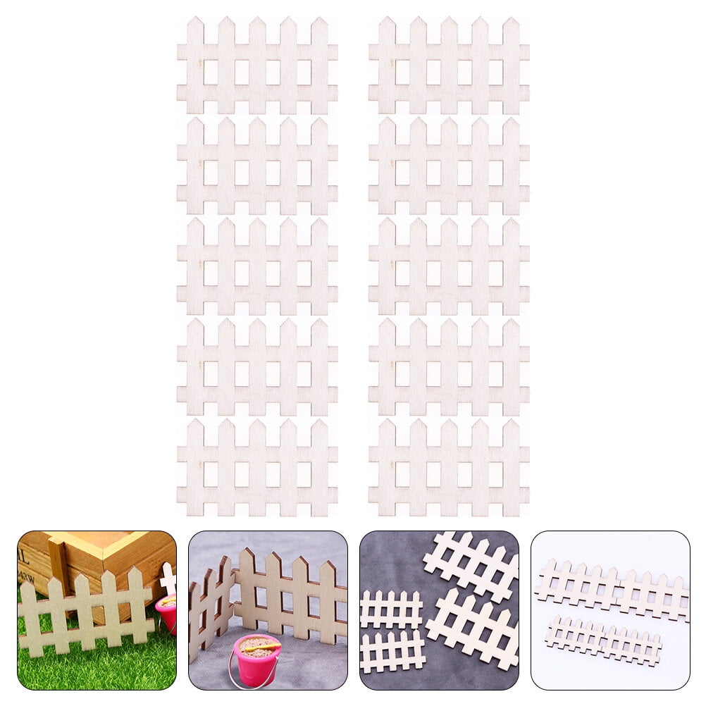 HEMOTON 30pcs Decorative Miniature Small Wood Fencing Creative ...