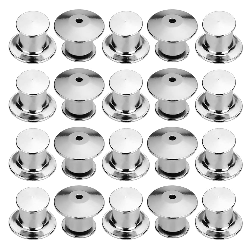 HEMOTON 30pcs Locking Pin Backs for Secure Fastening Metal Pin Keepers ...