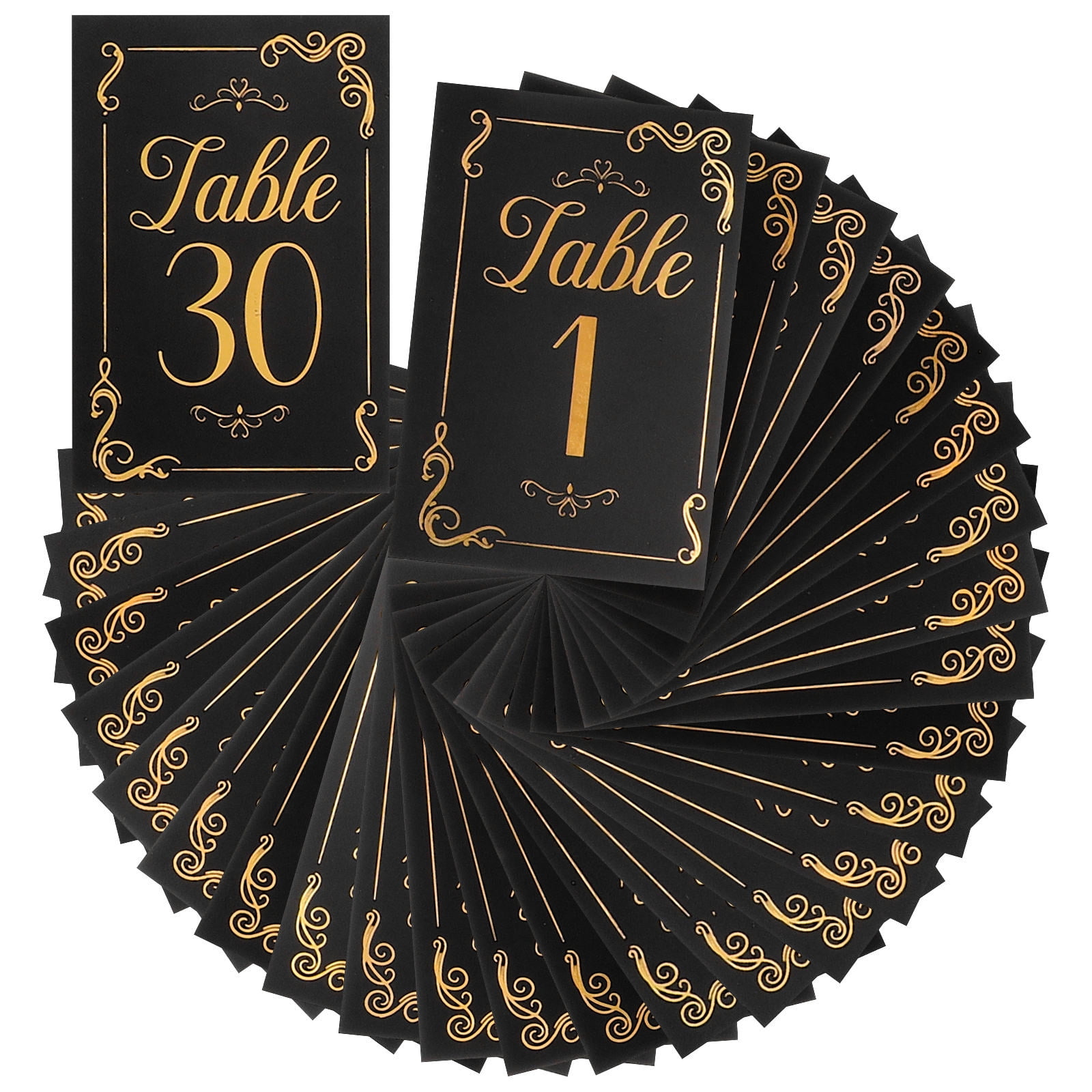 UPGRATOR Wedding Table Number Cards Paper Black For Couples 31Pcs 6X4X0 ...