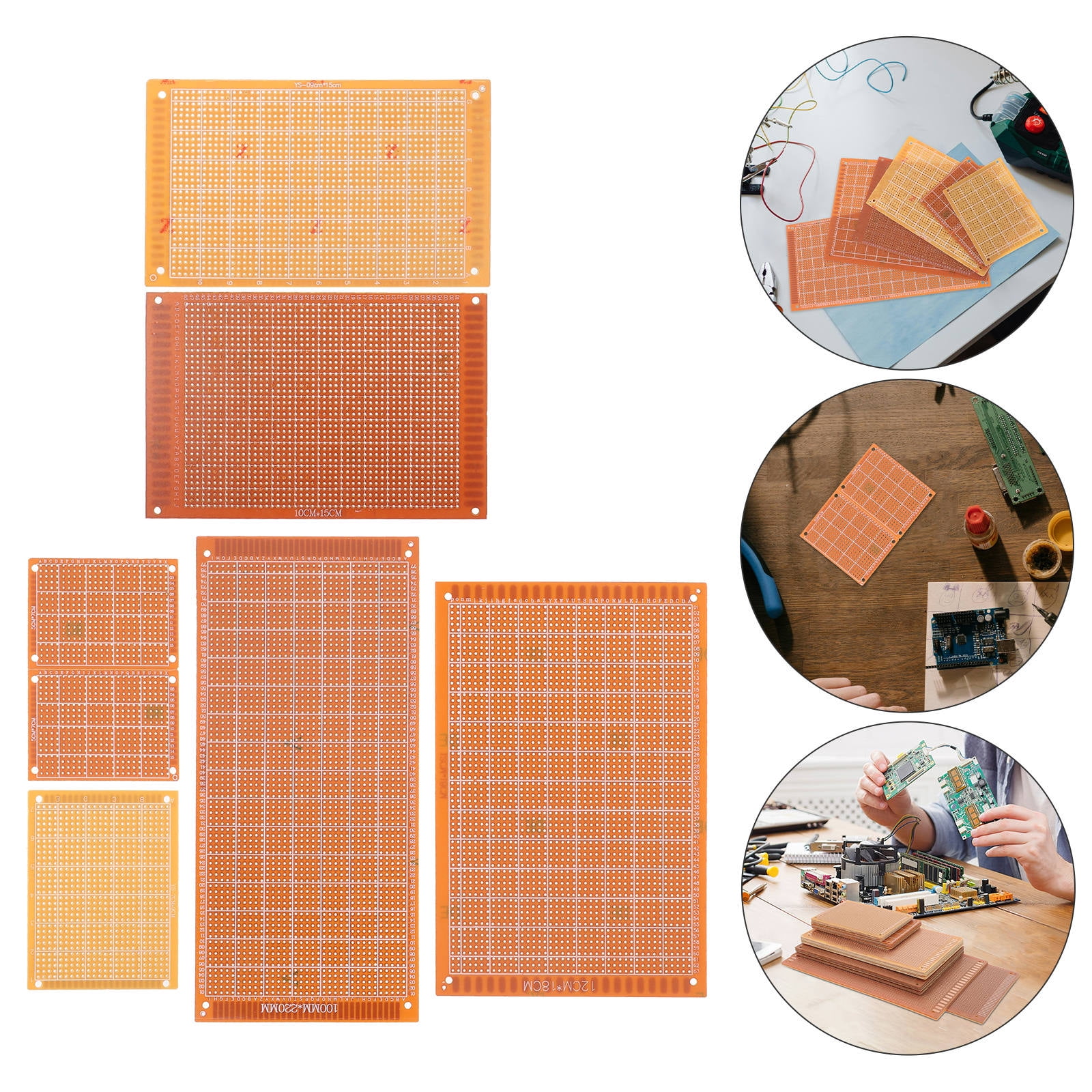 HEMOTON 32pcs Professional Circuit Board Project Board for Soldering ...