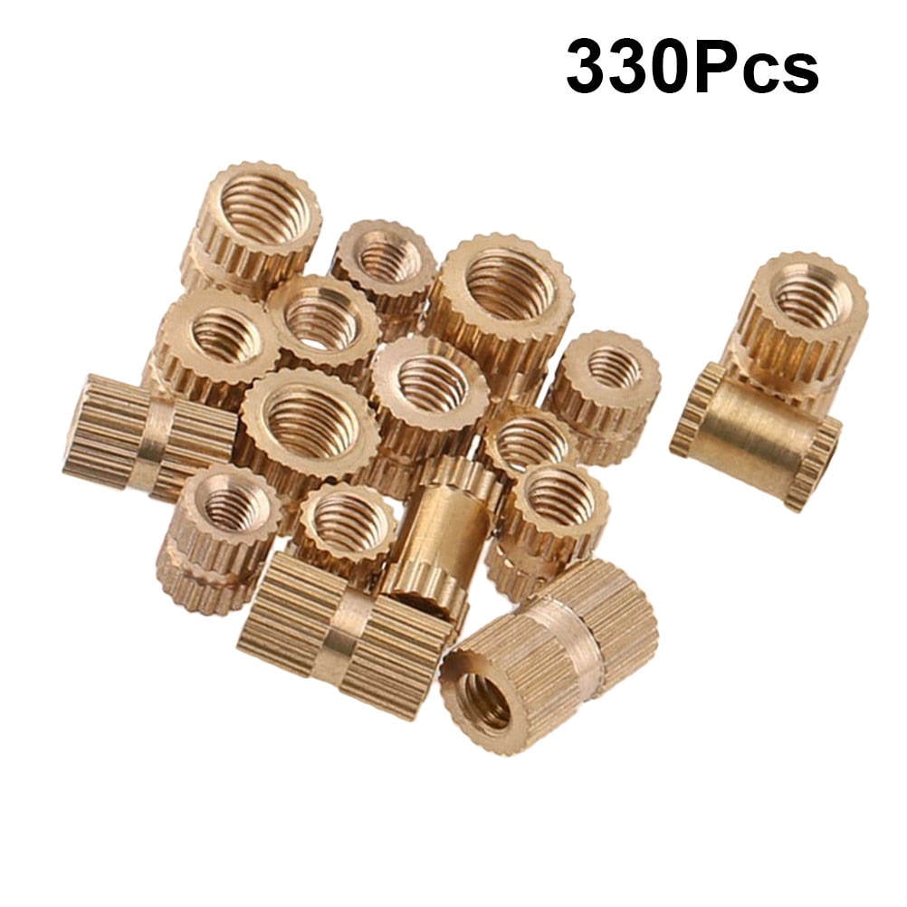 HEMOTON 330 Pcs Brass Knurled Screw Nut Classification Fastener Key Mix ...