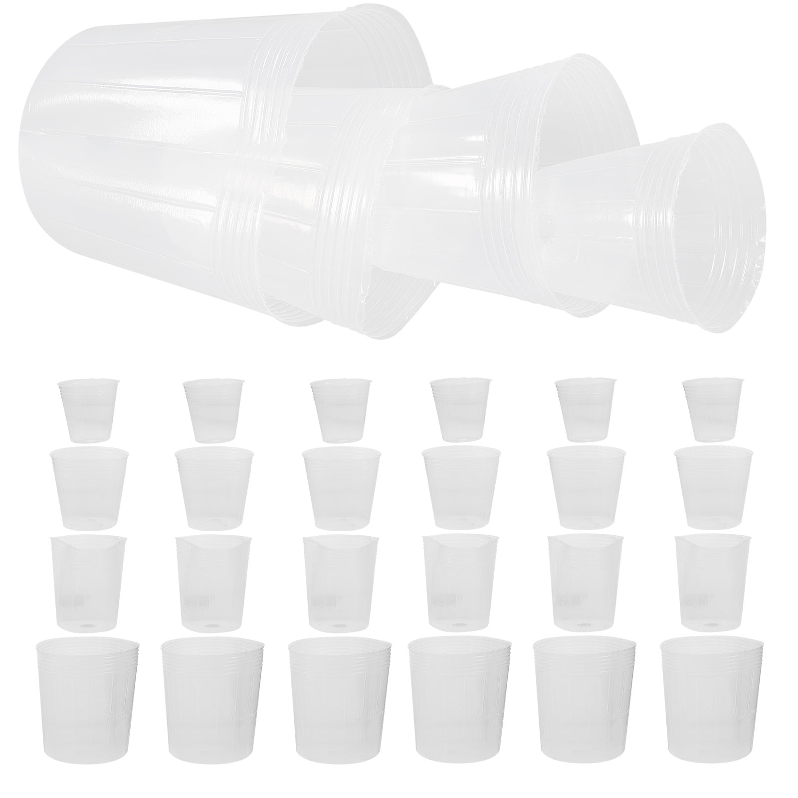 Hemoton 36pcs Plant Nursery Pots Transparent Plastic Gardening Pot ...