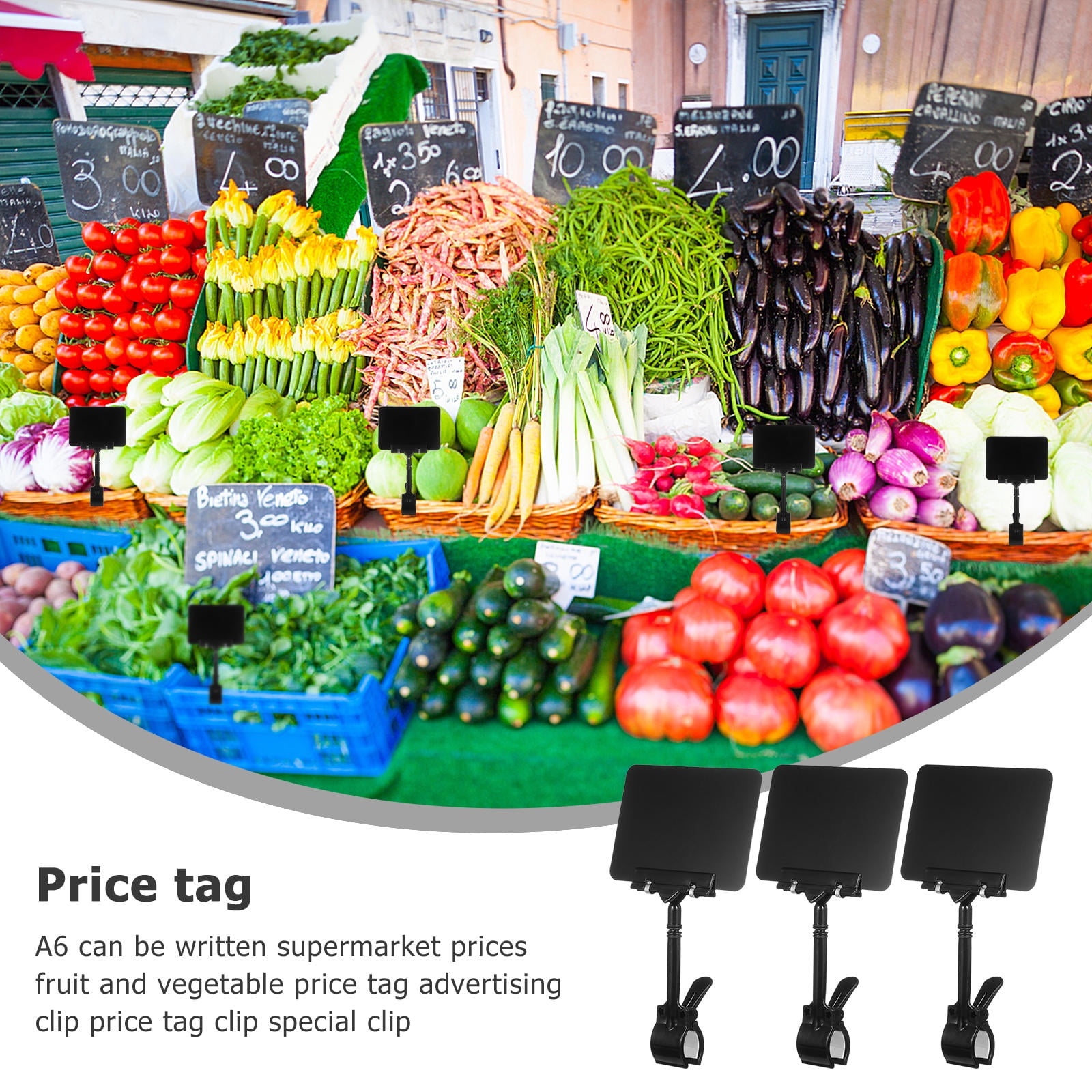 HEMOTON 3PCS Fruit and Vegetable Price Label Rack Display Stand ...