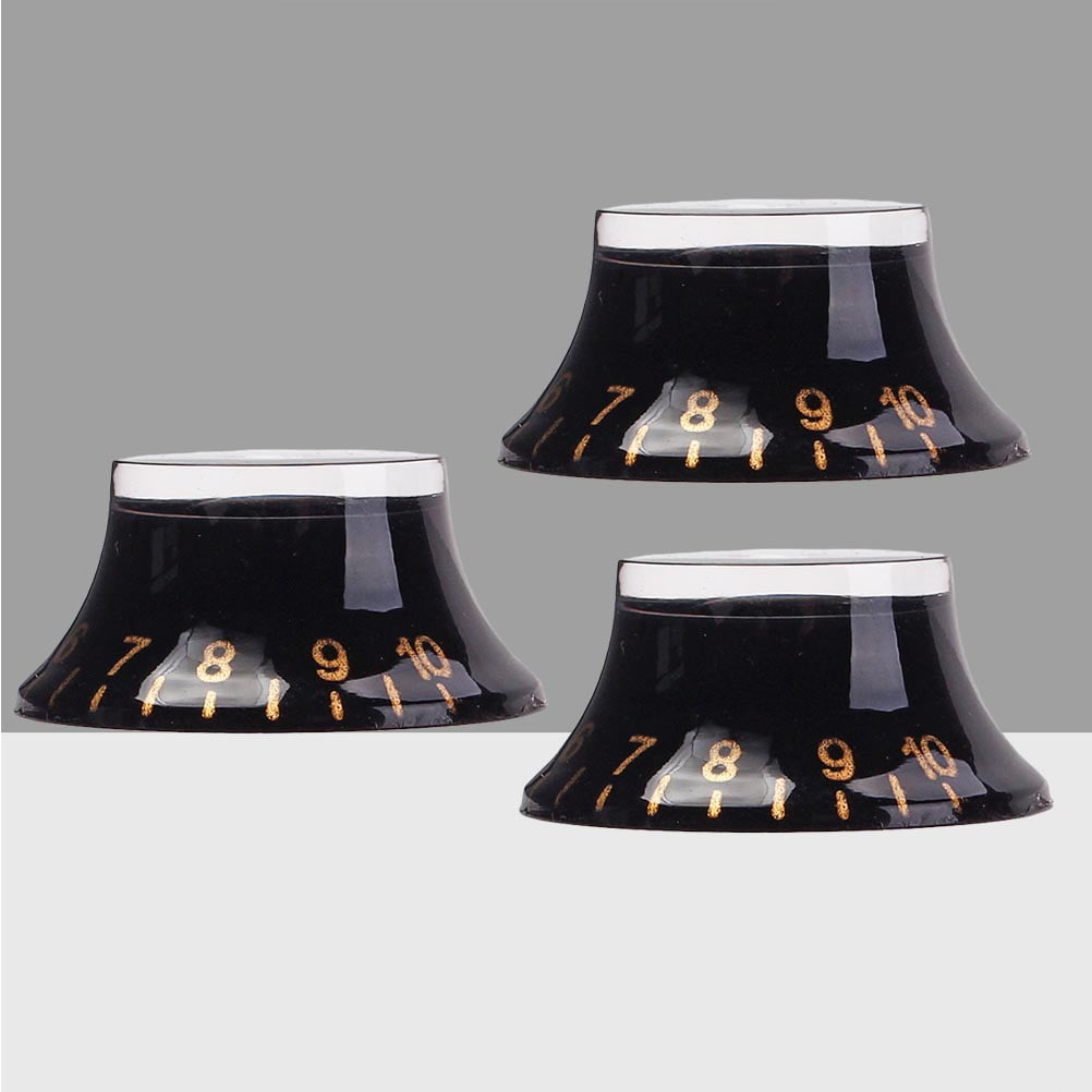 HEMOTON 3PCS/Set Round Guitar Knobs Volume Tone Control Knobs Rotary Knobs Style Electric Guitar ...