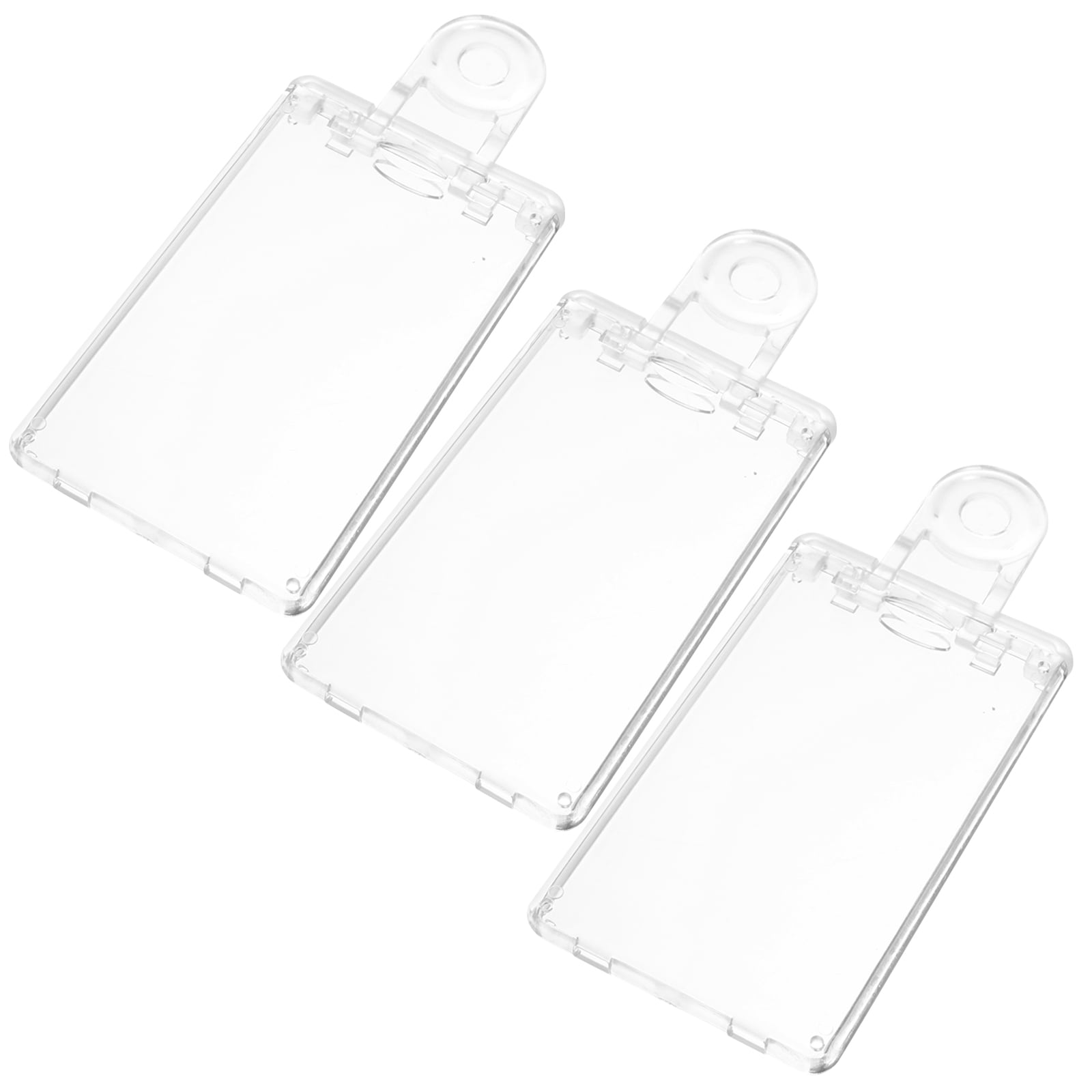 HEMOTON 3Pcs Clear Card Sleeves Photo Trading Card Sleeves Portable ID ...