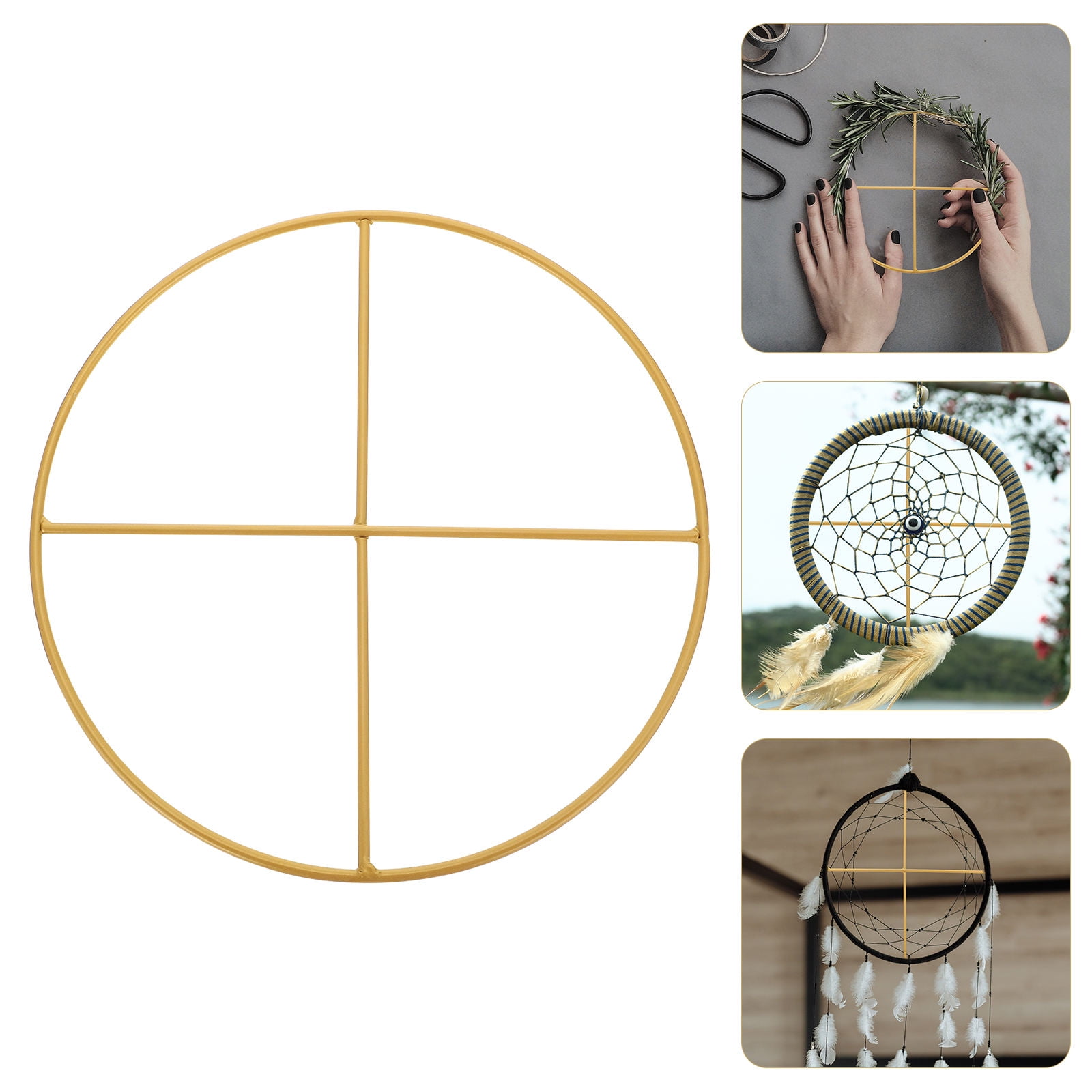 SOPOTUTU Iron Craft Rings Small Metal Rings Dreamcatcher DIY Circles ...
