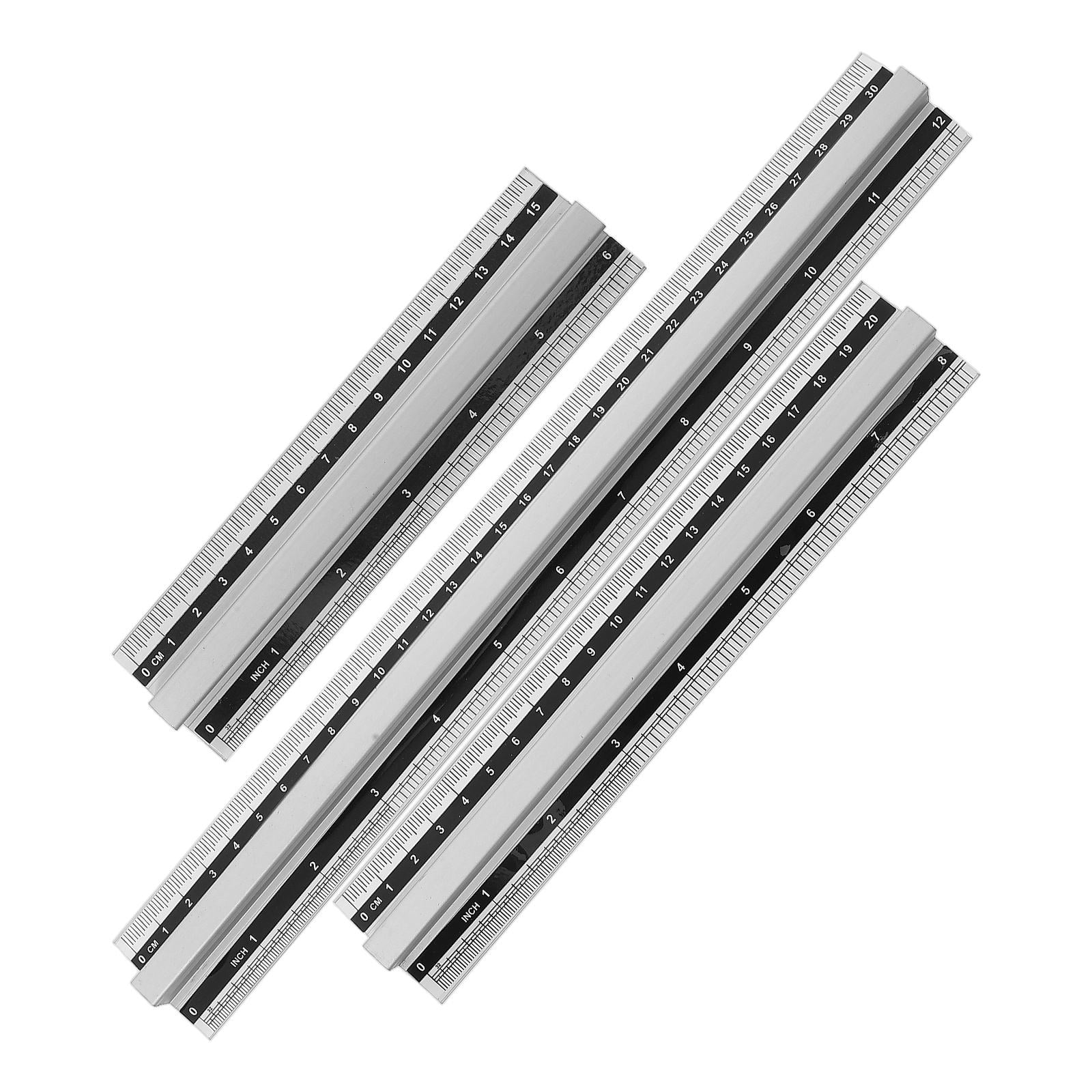 HEMOTON 3Pcs Metal Scale Rulers Handheld Measuring Rulers Multi-Use ...