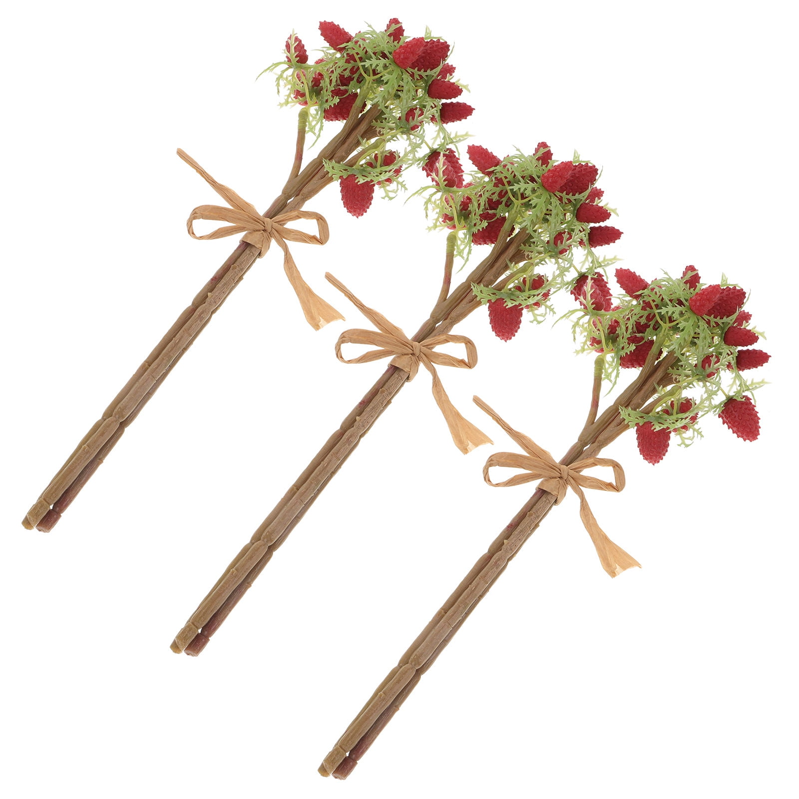 HEMOTON 3pcs Artificial Realistic Raspberry Realistic Raspberry Stems ...