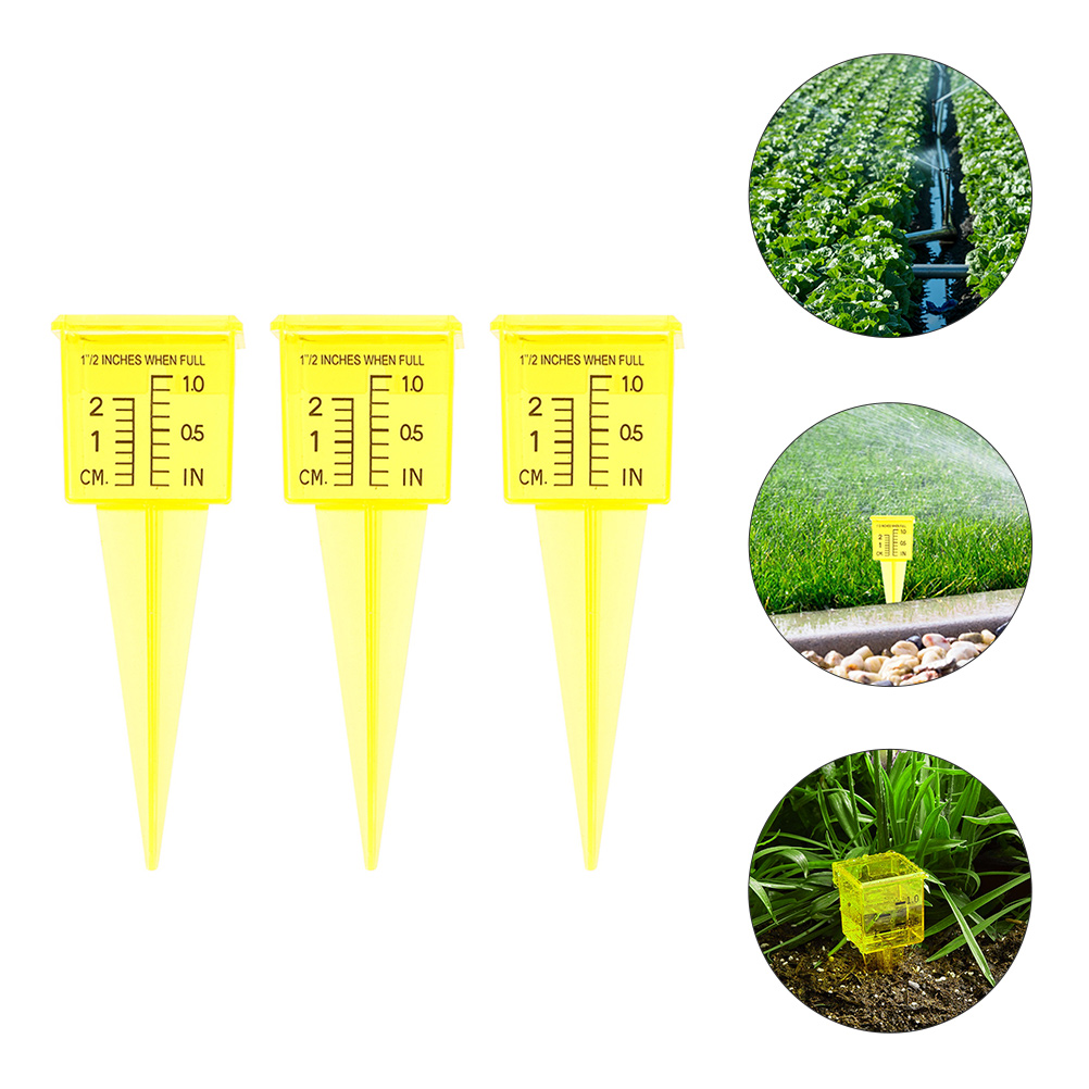 HEMOTON 3pcs Rain Gauges Tool Plastic Rainfall Measuring Gauges ...