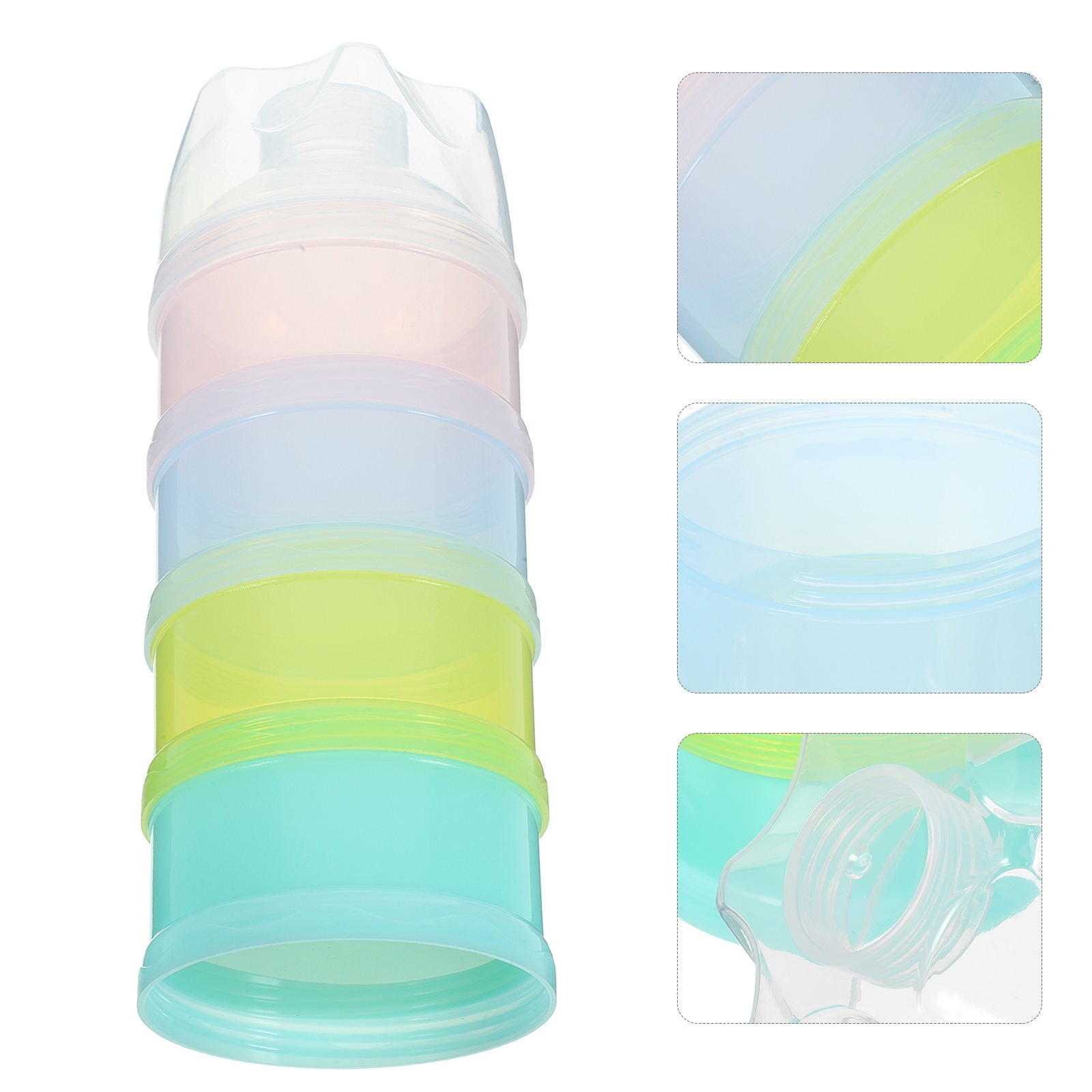 HEMOTON 4 Layers Milk Powder Storage Box Baby Dosing Snack Container ...